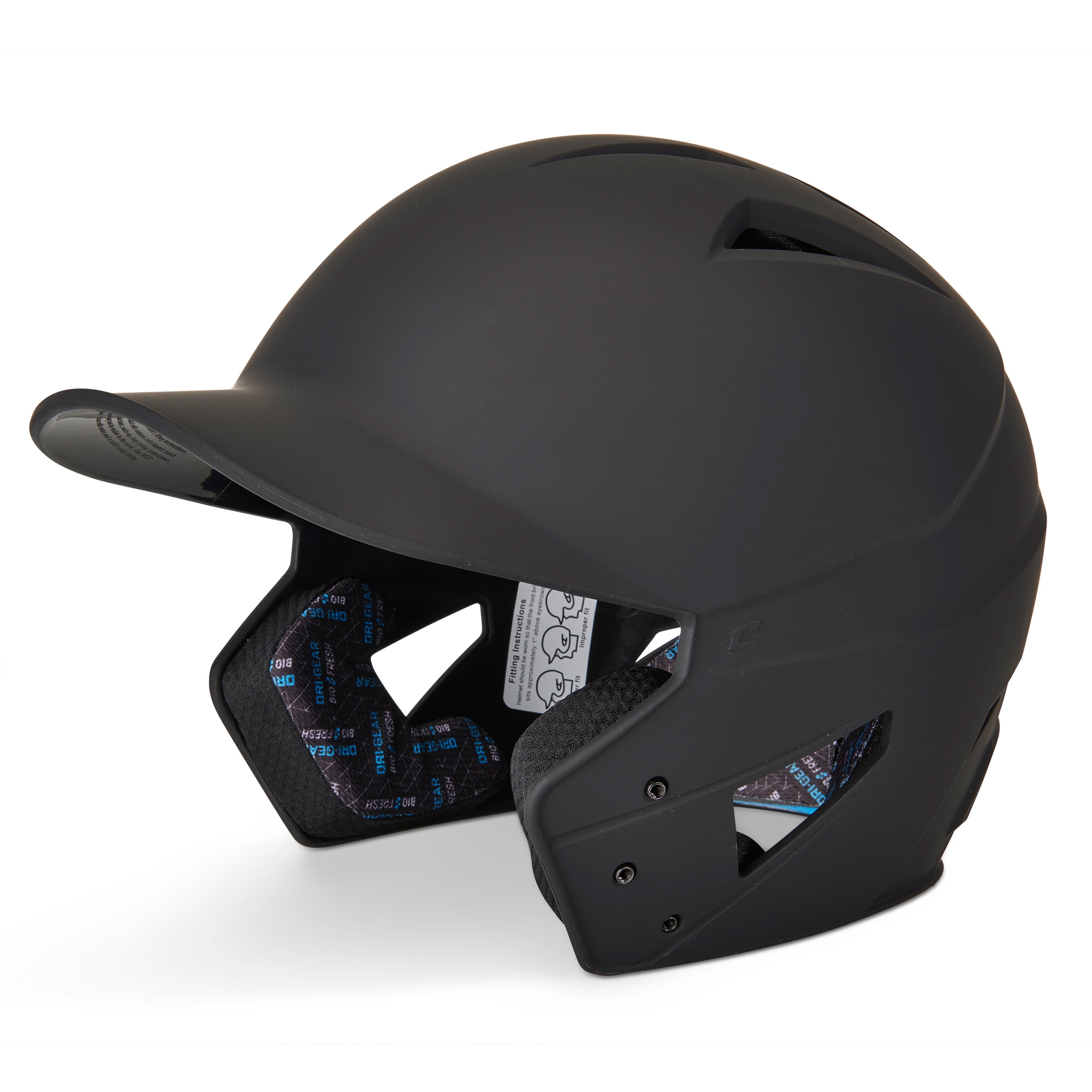 CHAMPRO HX Gamer Baseball Batting Helmet, Medium Size, Black, Impact ...
