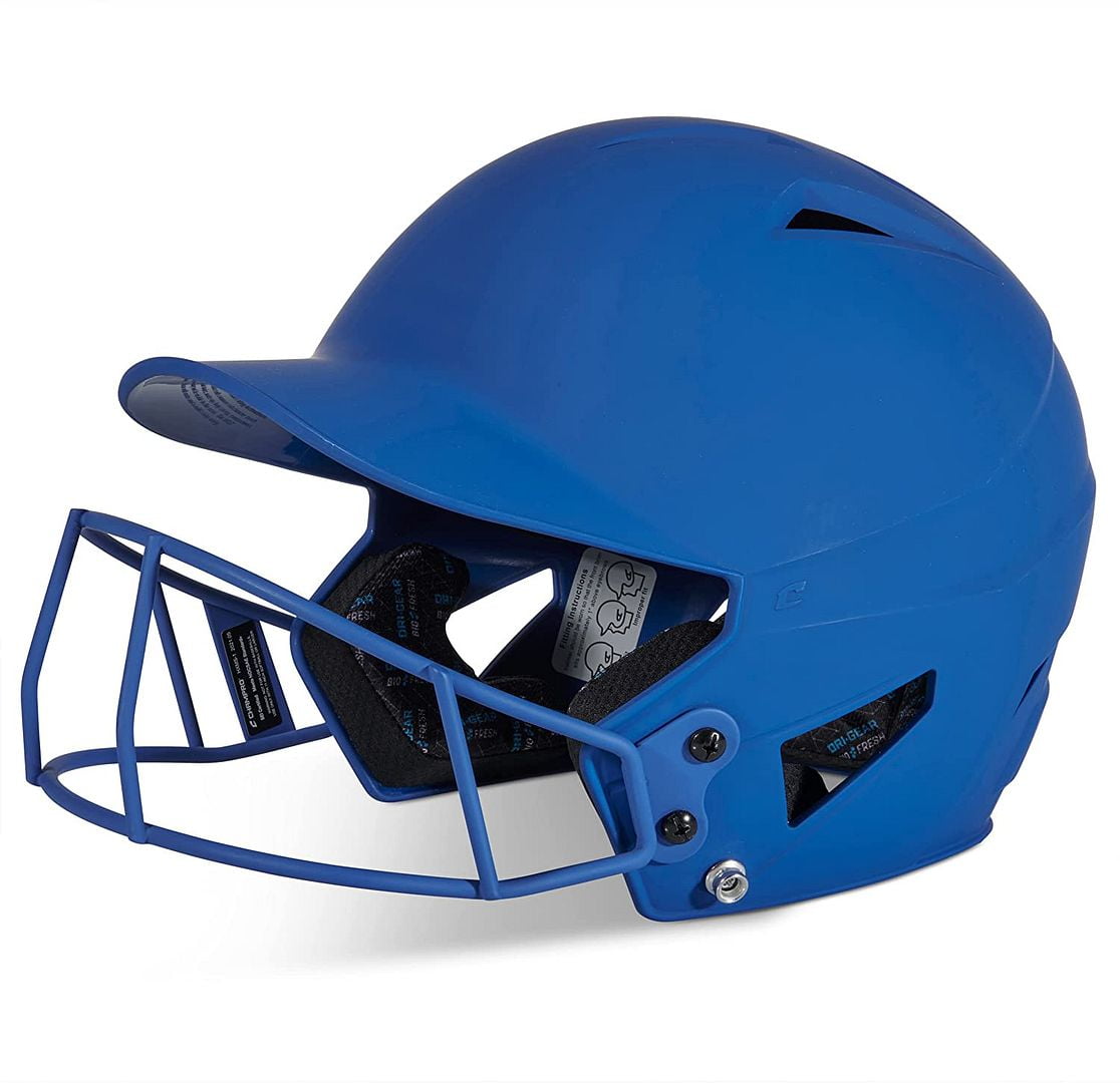 Champro Sports HX Rise Matte Junior Softball Batting Helmet W/ Facemask ...
