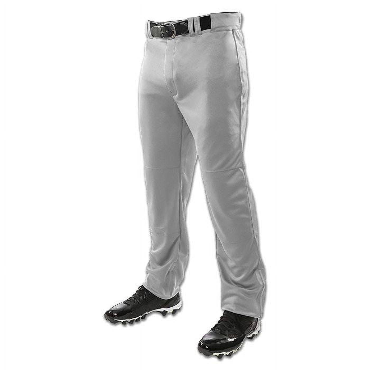 Champro Sports Men's Triple Crown Open Bottom Baseball Pants Grey S ...