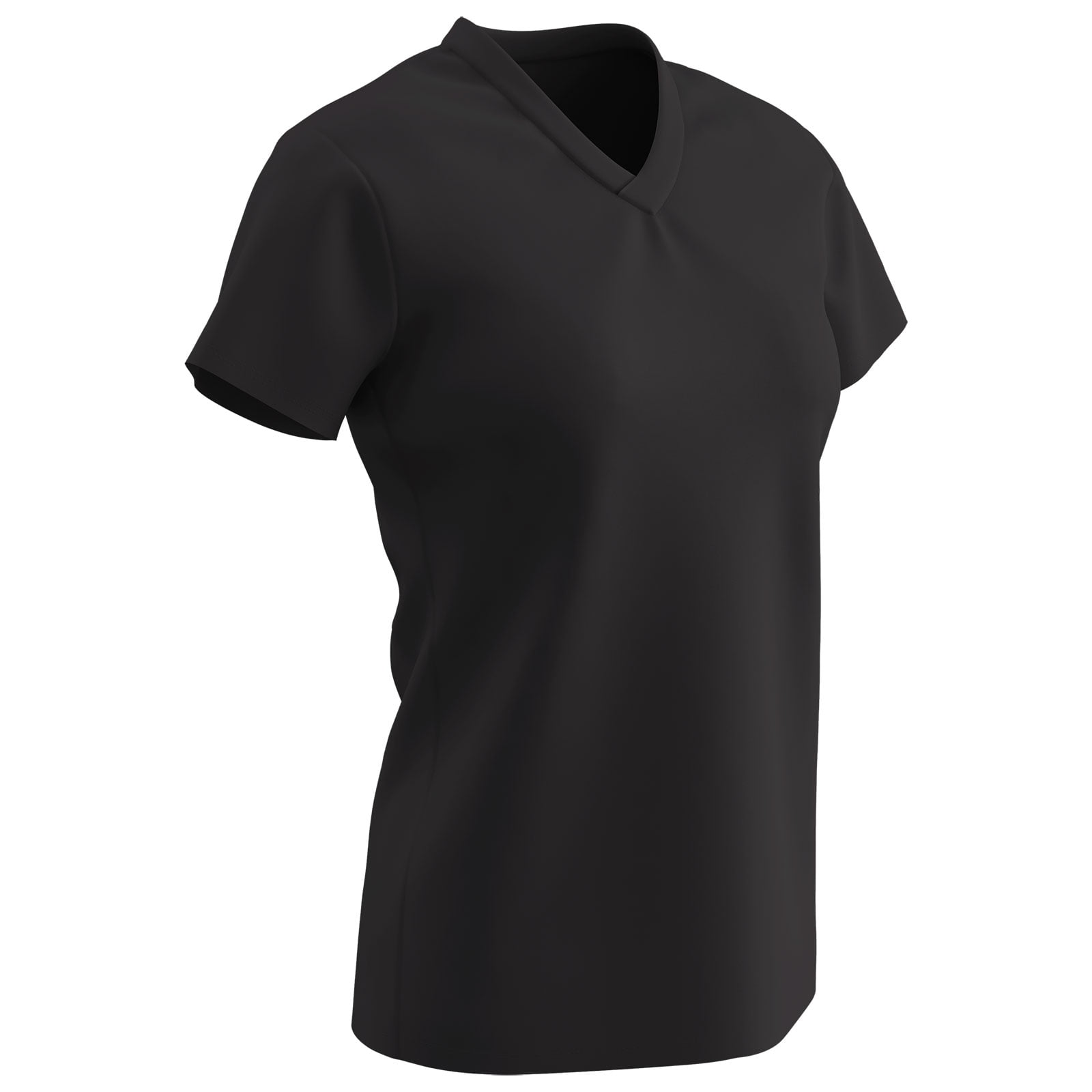 Champro Sports Star V-Neck T-Shirt, Girls' Large, Black - Walmart.com