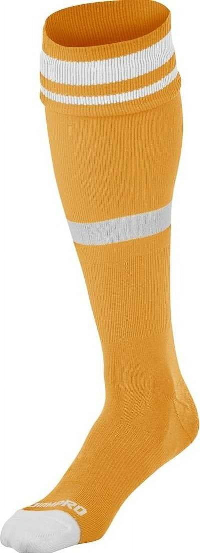 Champro Striped Soccer Socks 1 Pair Gold - Walmart Business Supplies