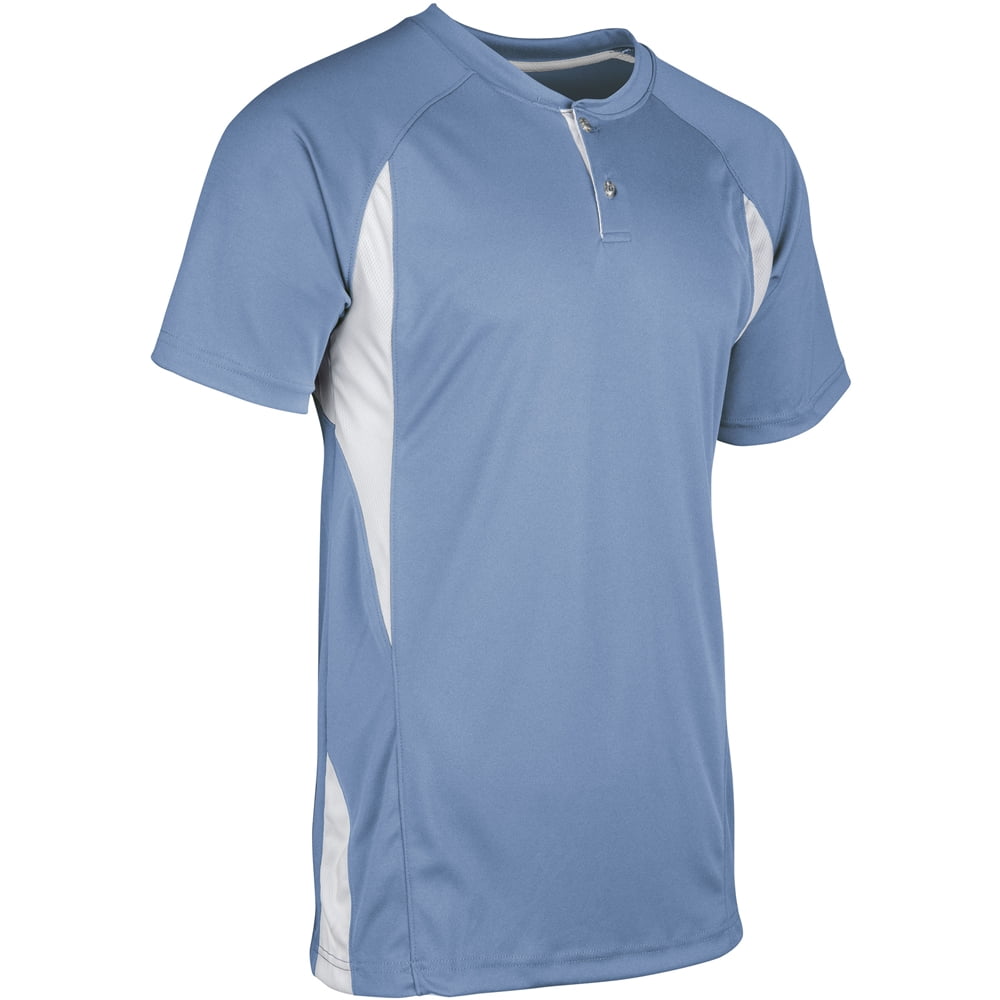 Champro Wild Card 2-Button Baseball Jersey Light Blue White Highlights ...