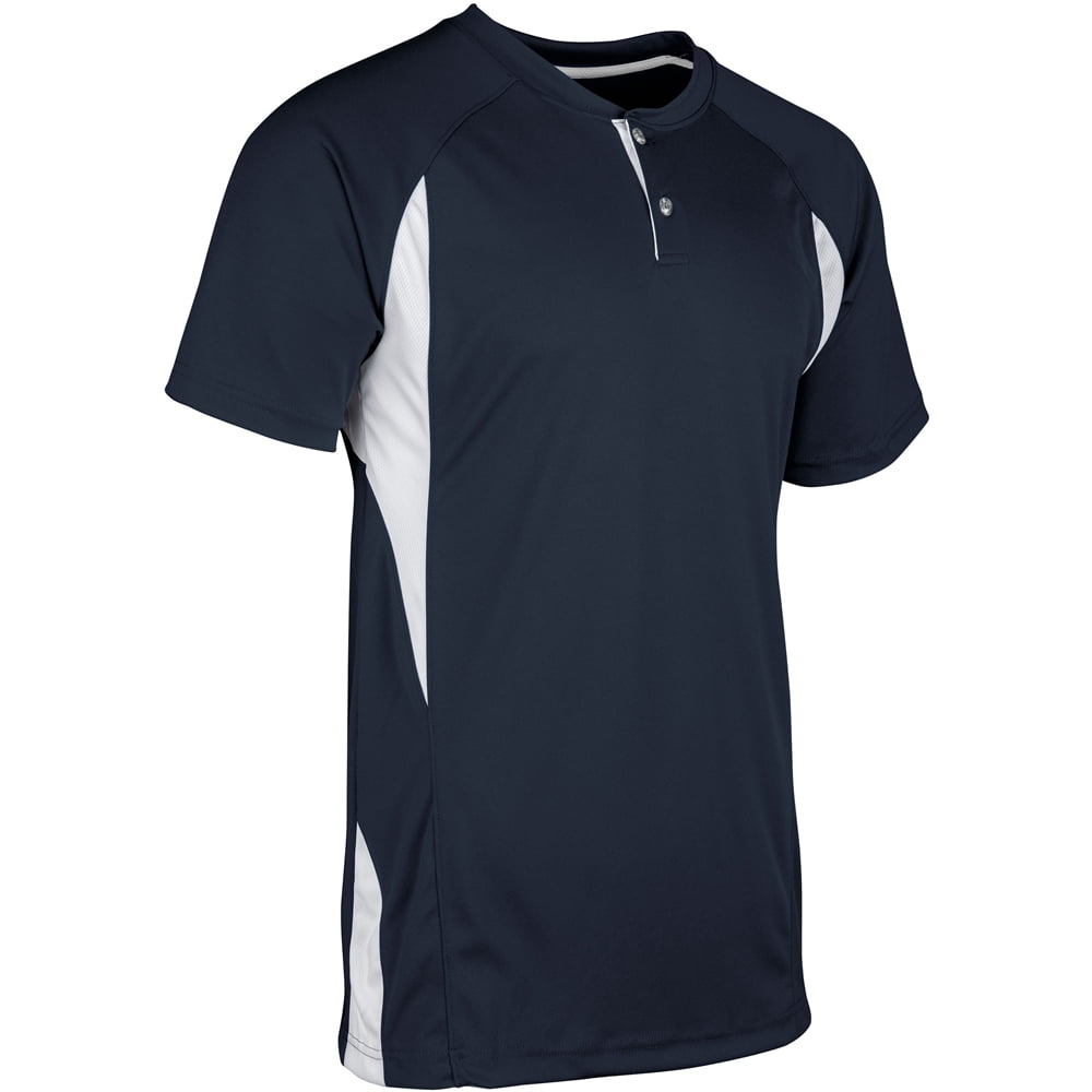 Champro Wild Card Youth 2-Button Jersey (M, Navy/White) - Walmart.com