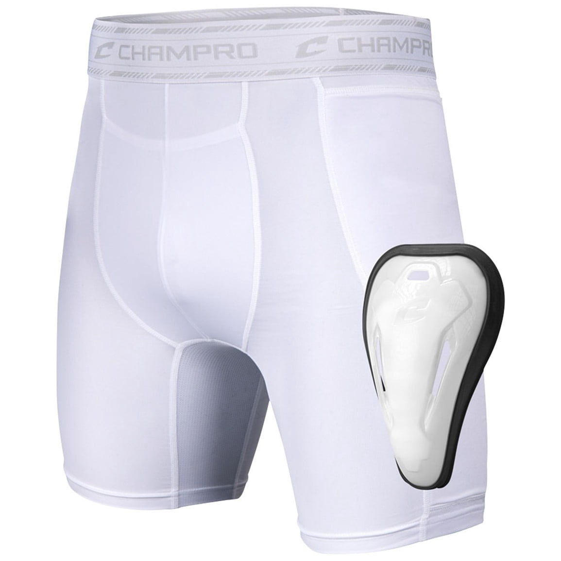Champro Youth Take-Out Sliding Shorts w/Cup White M - Walmart.com
