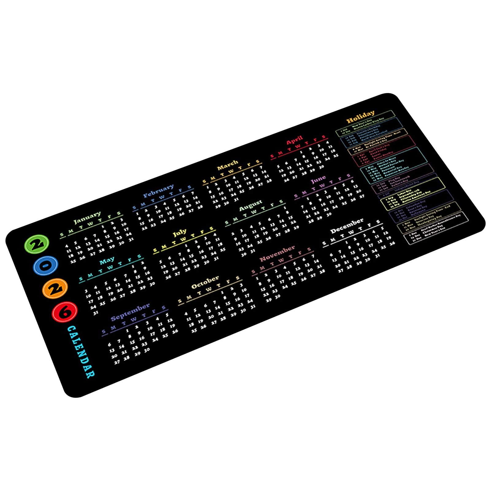 Chanana 2026 Calendar Mouse Pad, Calendar Desk Mat,XL Large Mouse Pad ...
