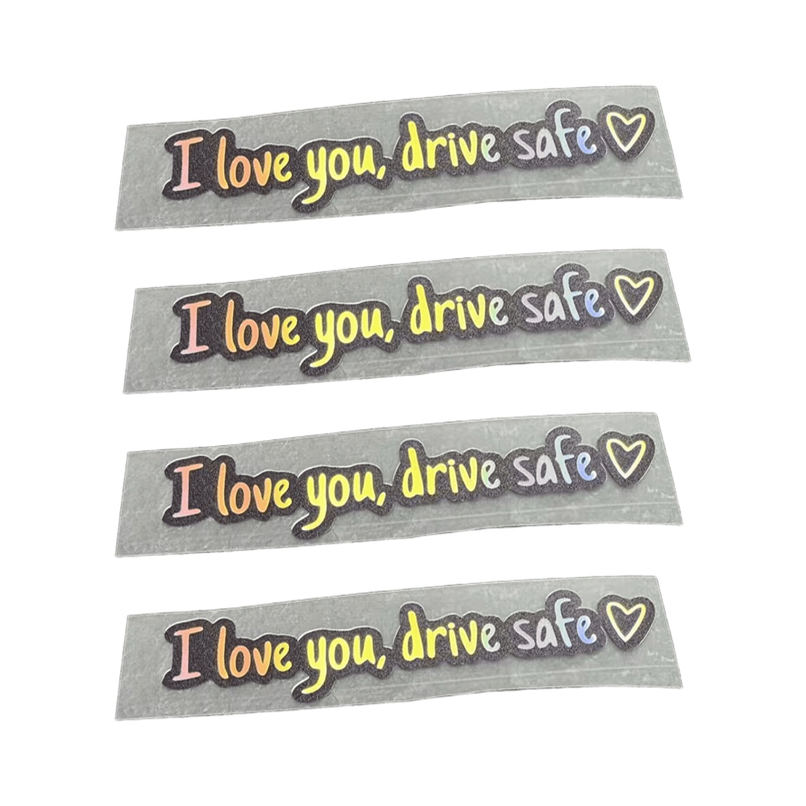 Chanana 4PCS I Love You Drive Safe Mirror Sticker, Cute Car Stickers ...
