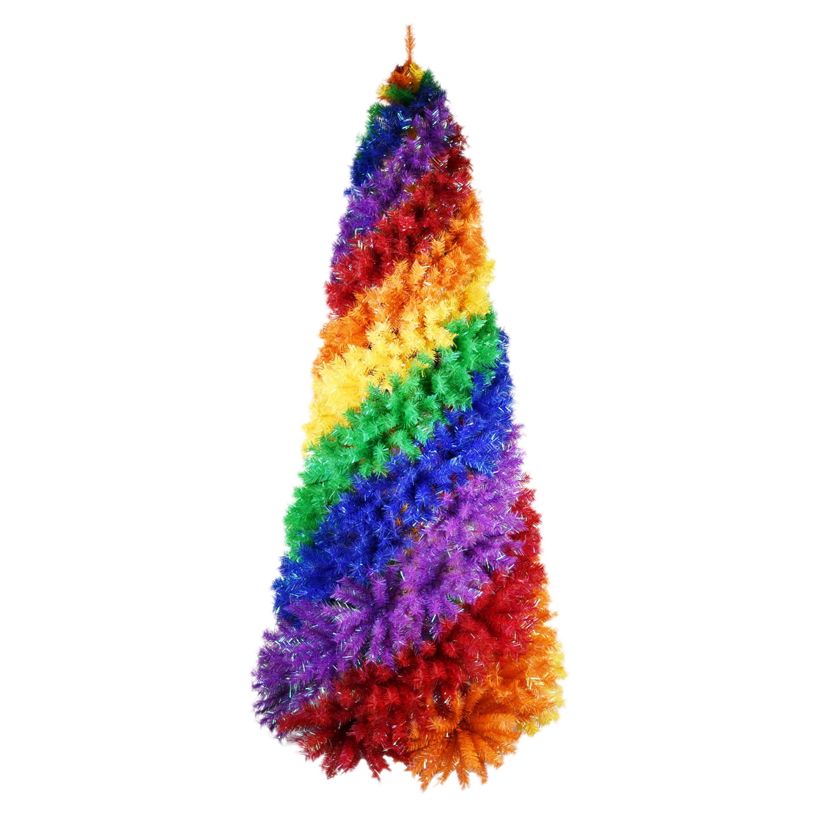 Chanana 7.5FT Colorful Rainbow Glitter Christmas Tree, Artificial Full ...
