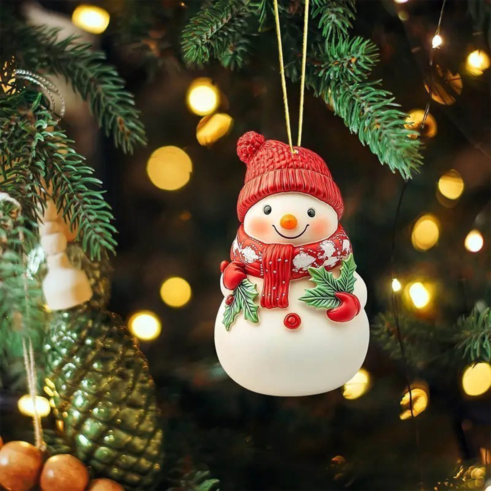 Chanana Christmas Ornaments Cute Snowman Acrylic Ornaments for ...