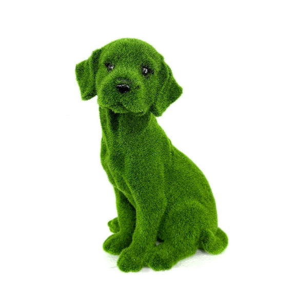 Chanana Dog Topiary Figurines Outdoor Ornament Dog Garden Statue Faux ...