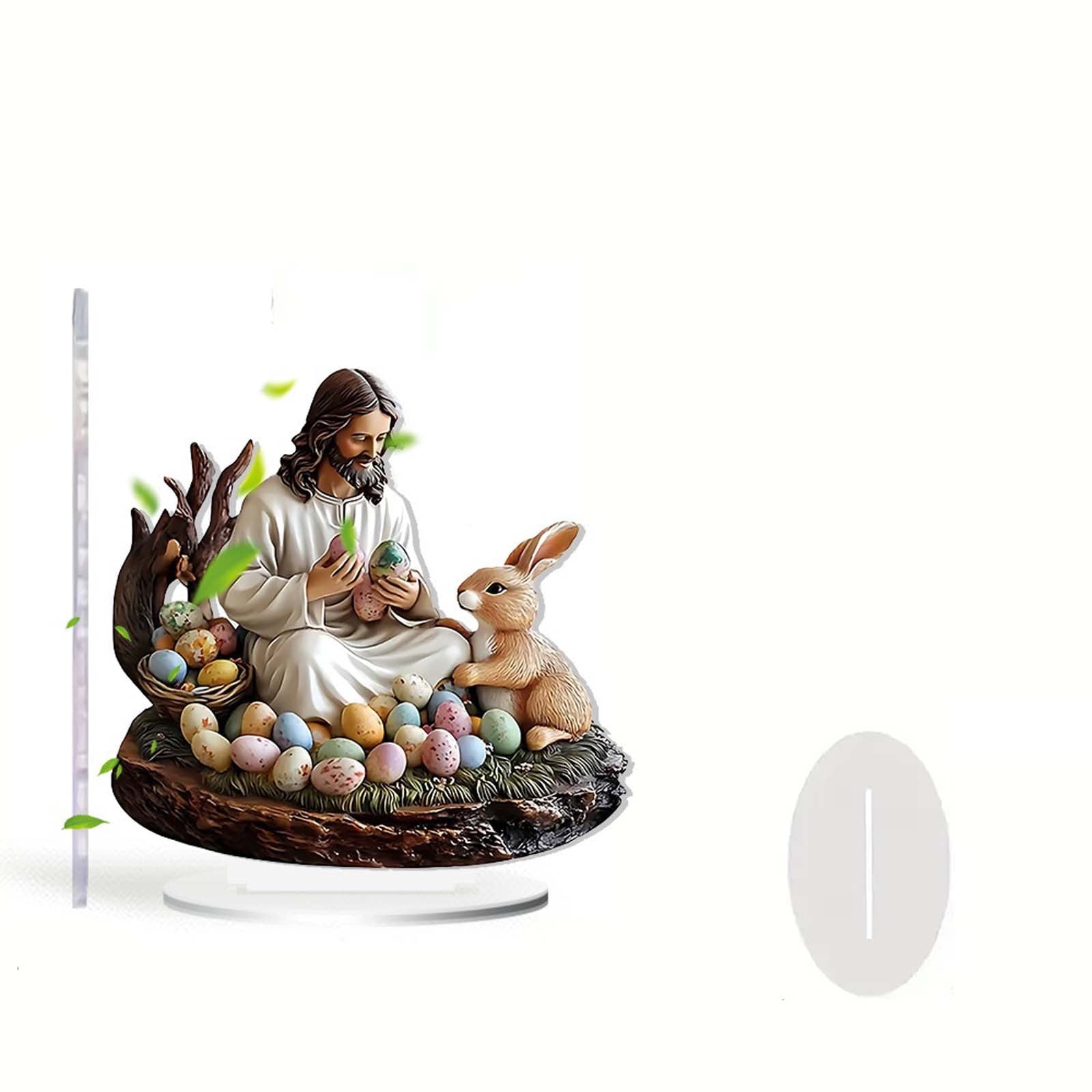 Chanana Easter Jesus Bunny Egg Acrylic Home Decoration Easter Rabbit ...