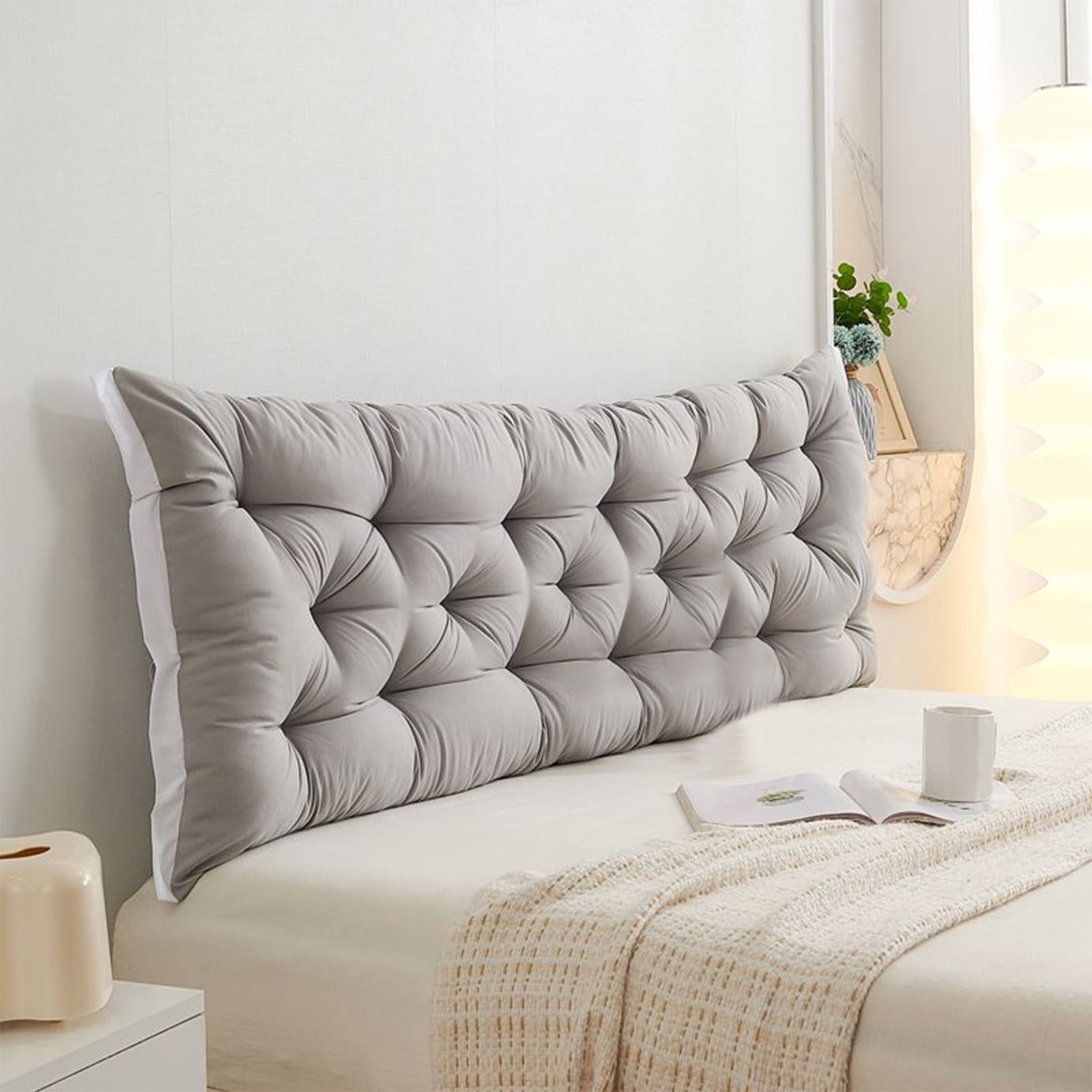 Chanana Gray Bed Backrest Cushion - 60x50cm Floor Sofa Support Pillow ...