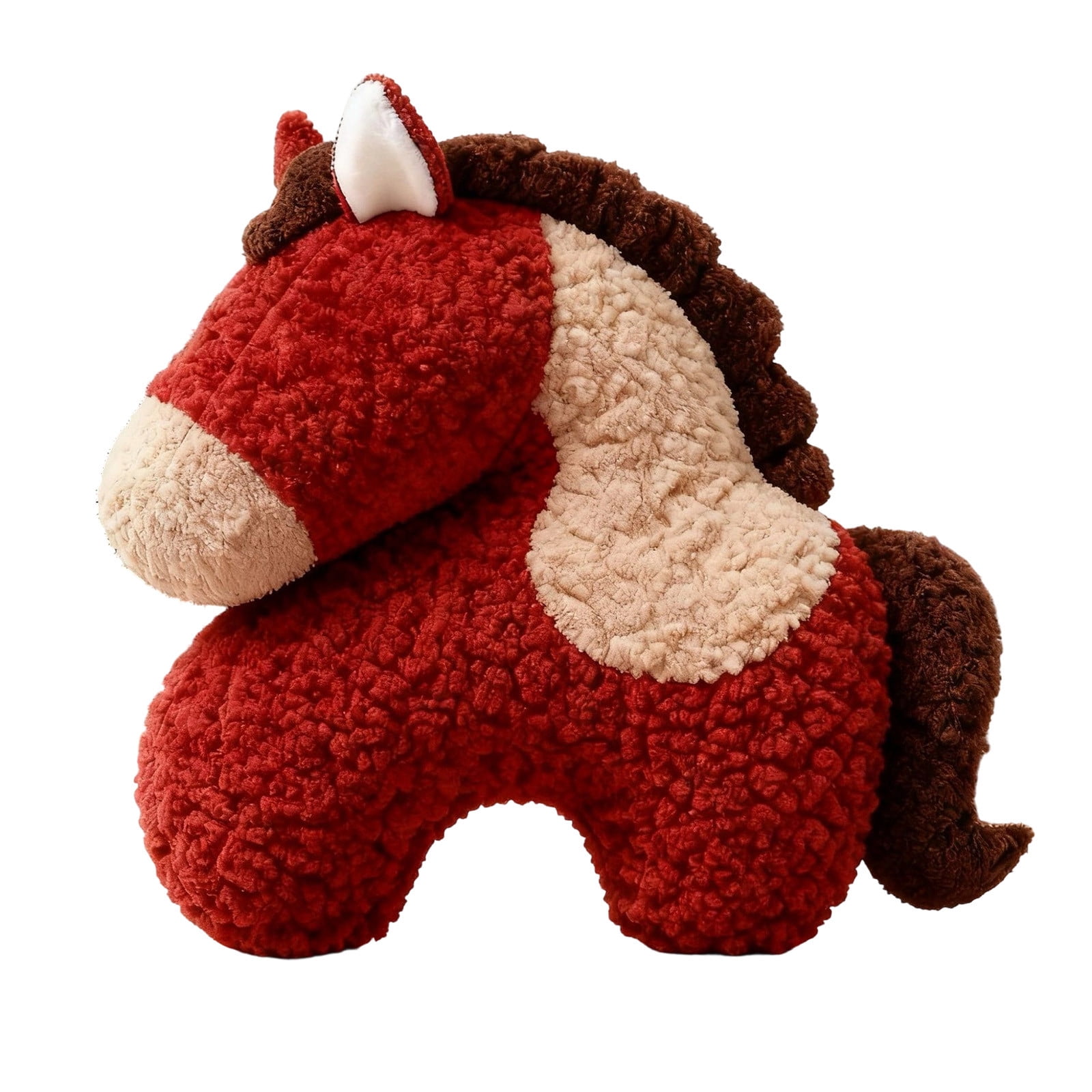 Chanana Large Horse Stuffed Animal, Big Horse Plush Toy, Red Stuffed ...