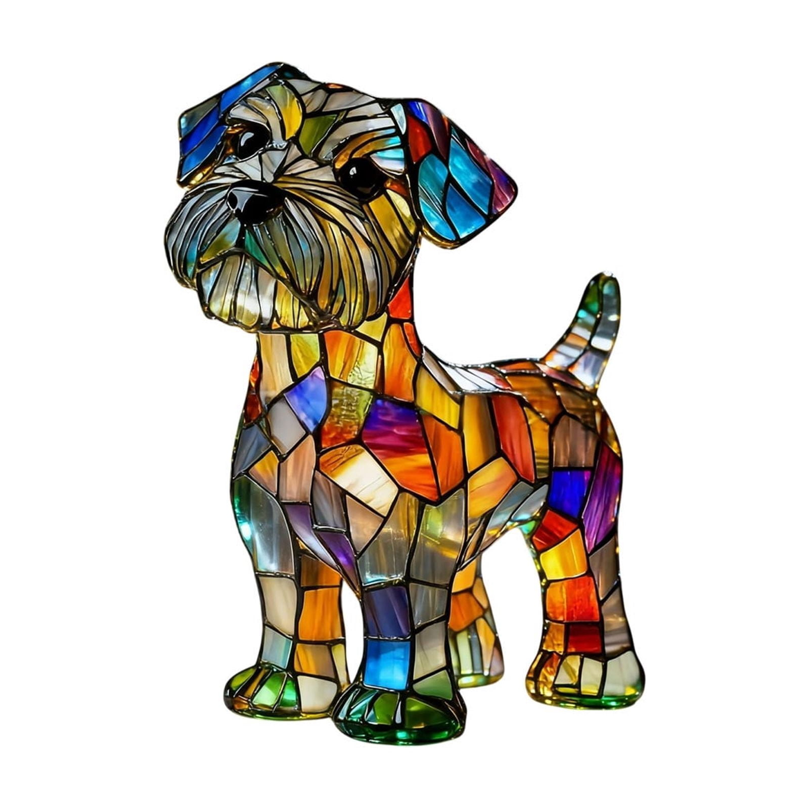 Chanana Retro Dog Colorful Resin Table Lamp, 3D Cute Pet LED Night ...