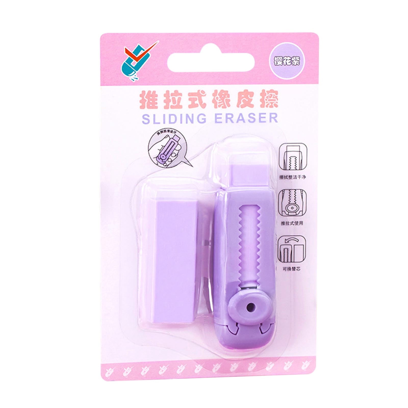 Chanana Rubber Erasers Sliding Retractable Eraser, Soft Cute Erasers ...