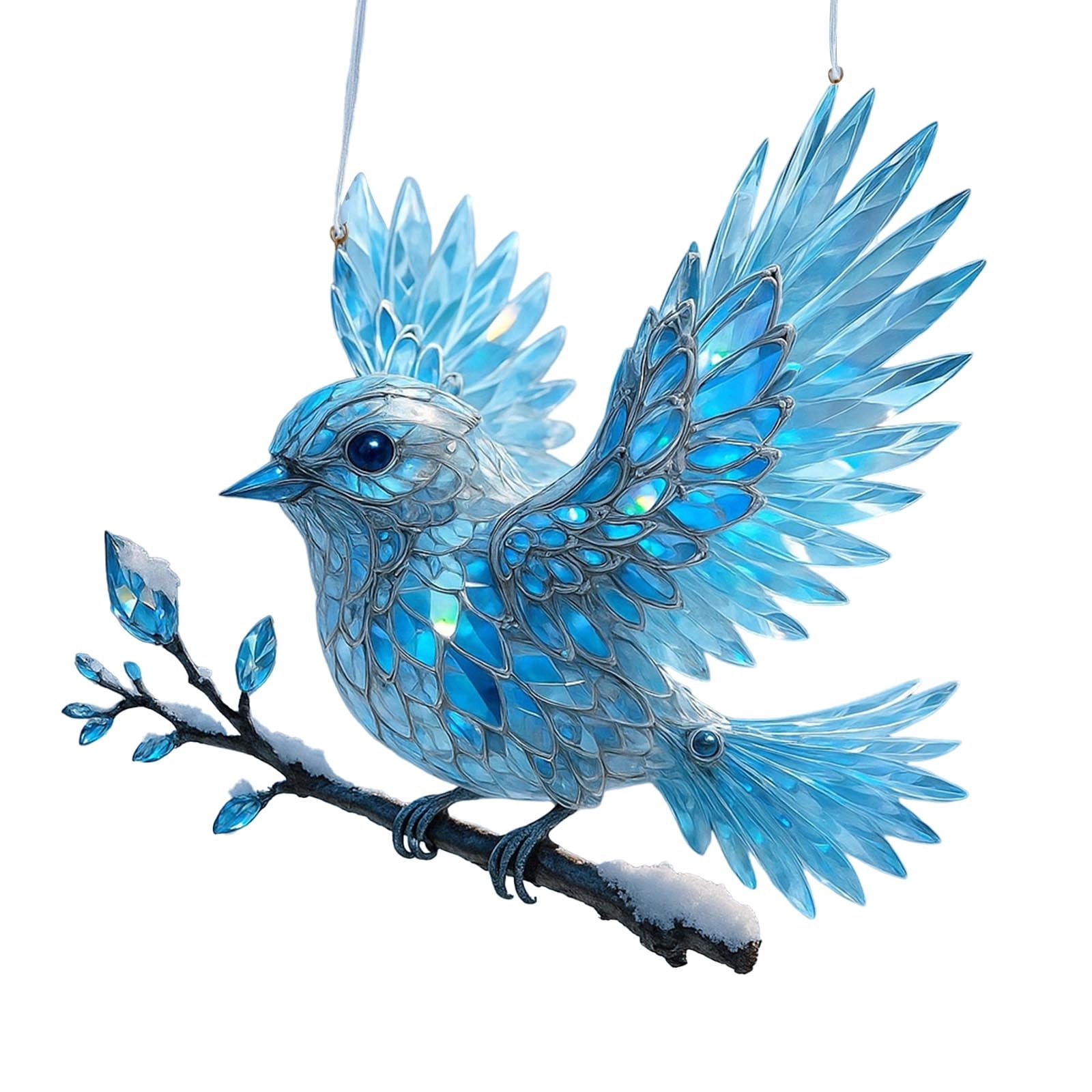 Chanana Spirit Bluebird, Crystal Sky Bluebird Stained Art Ornament ...