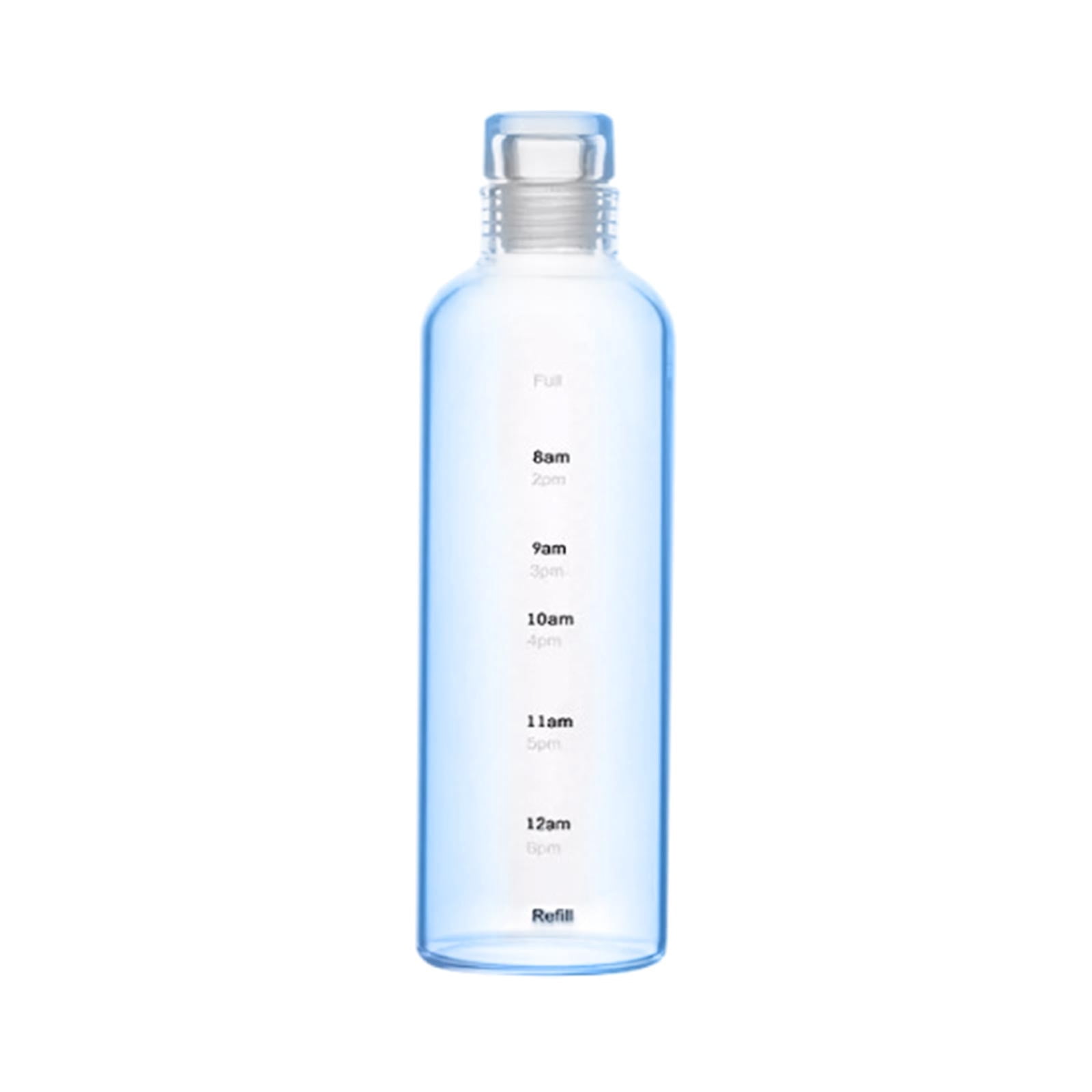 Chanana Water Bottle with Time Markers, 17 OZ, Transparent Plastic ...