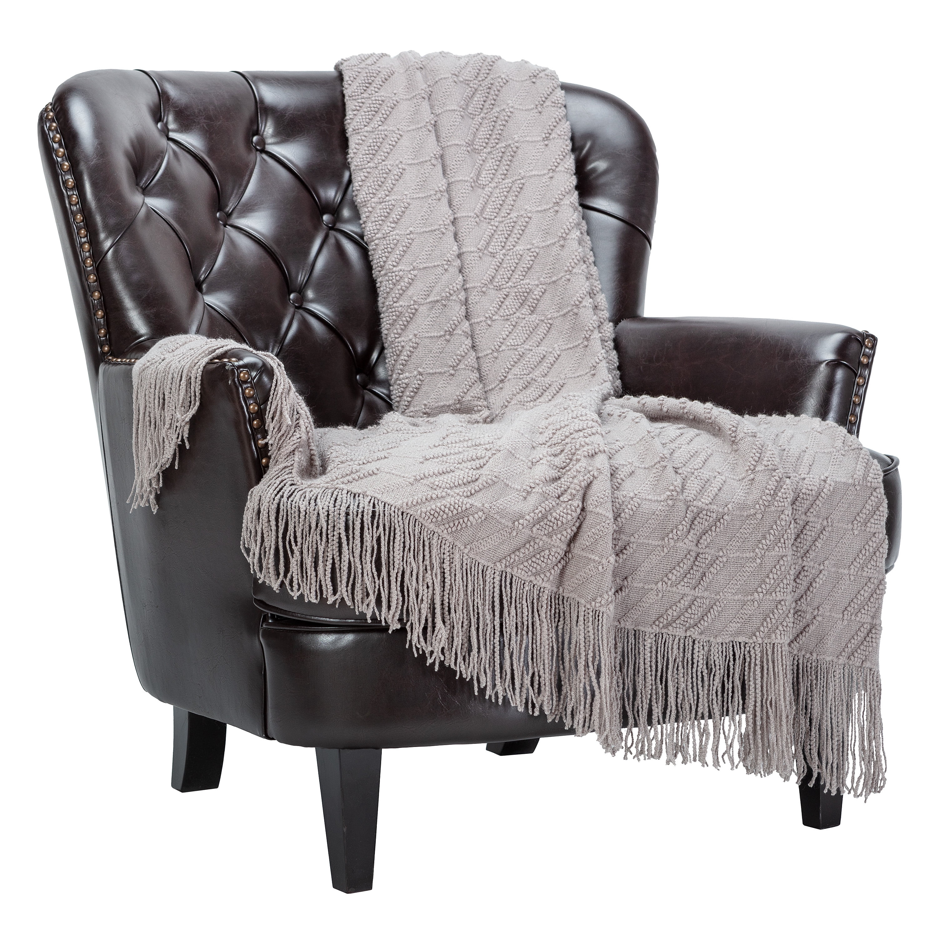 Chanasya Bevel Round Textured Super Soft Fluffy Acrylic Throw Blanket ...