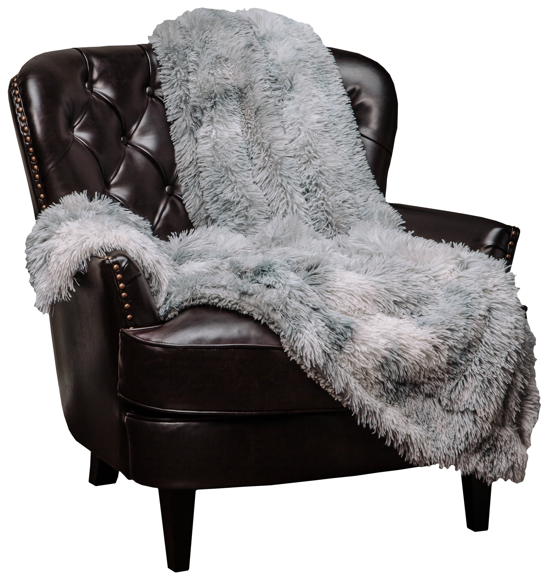 Chanasya Faux Fur Sherpa Throw Blanket | Color Variation Marble Print ...