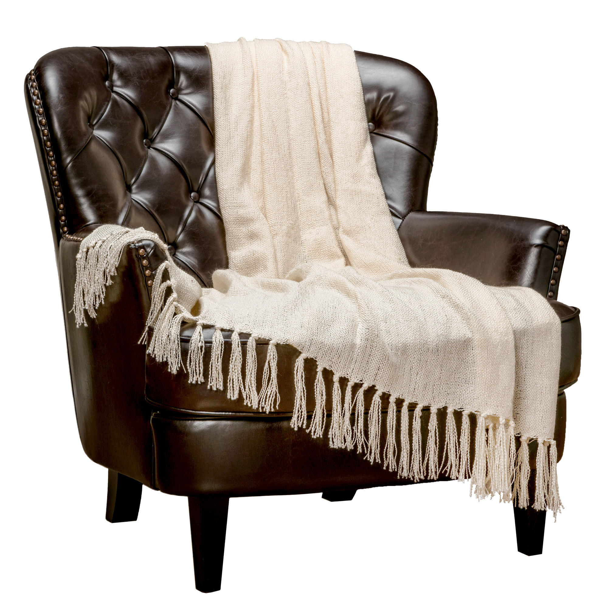 Chanasya Silky Textured Solid Decorative Throw Blanket with Tassels ...