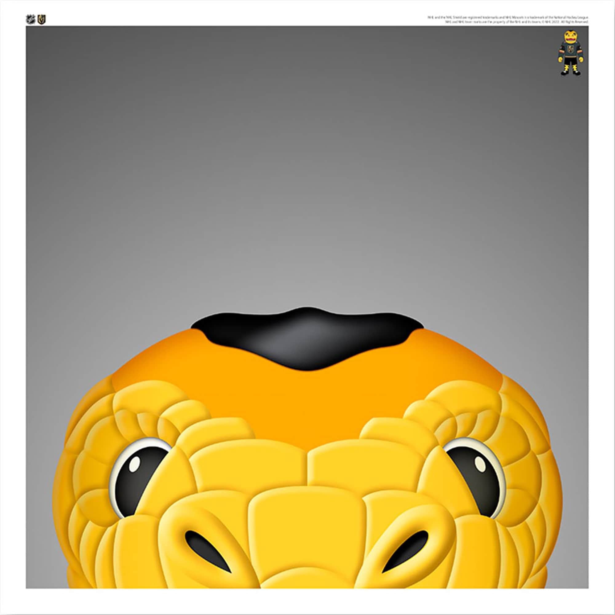 Chance The Gila Monster Vegas Golden Knights 12'' x 12'' Minimalist ...