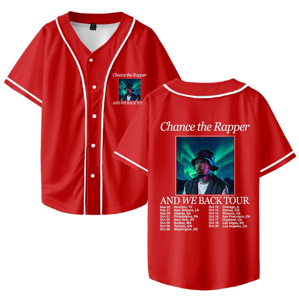 Chance The Rapper And We Back Tour Baseball Jersey Shirt V-Neck Women ...