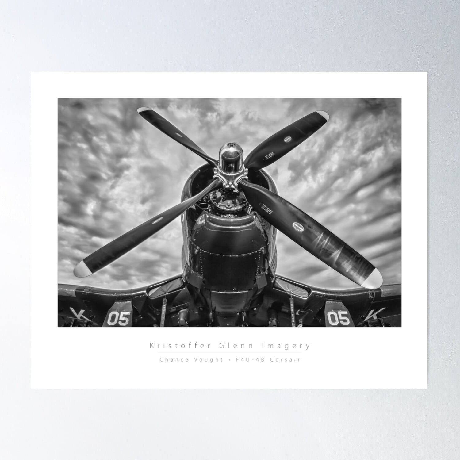 Chance Vought F4U Corsair Poster Wall Art, Modern Wall Decor, 24x36 ...