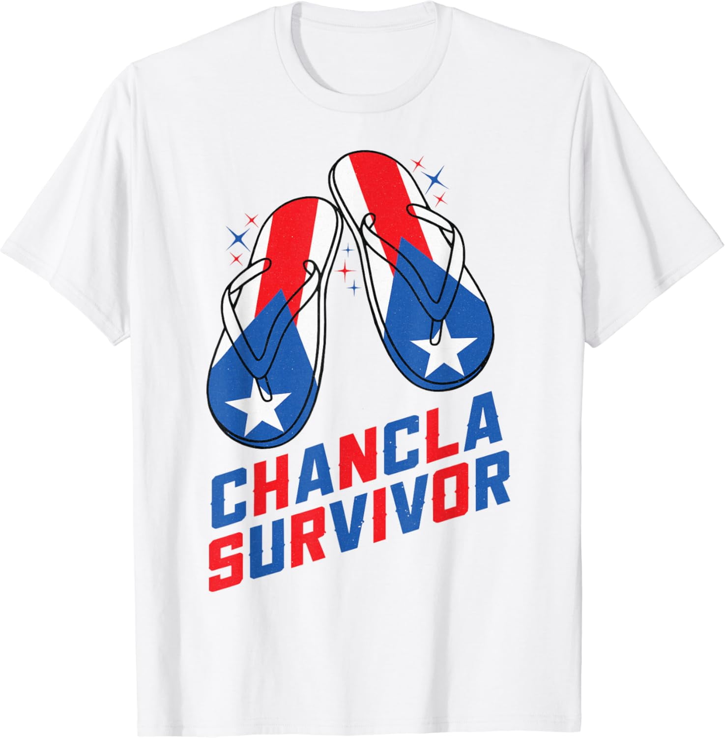 Chancla Survivor Puerto Rican Puerto Rico Flag Funny T-Shirt - Walmart.com