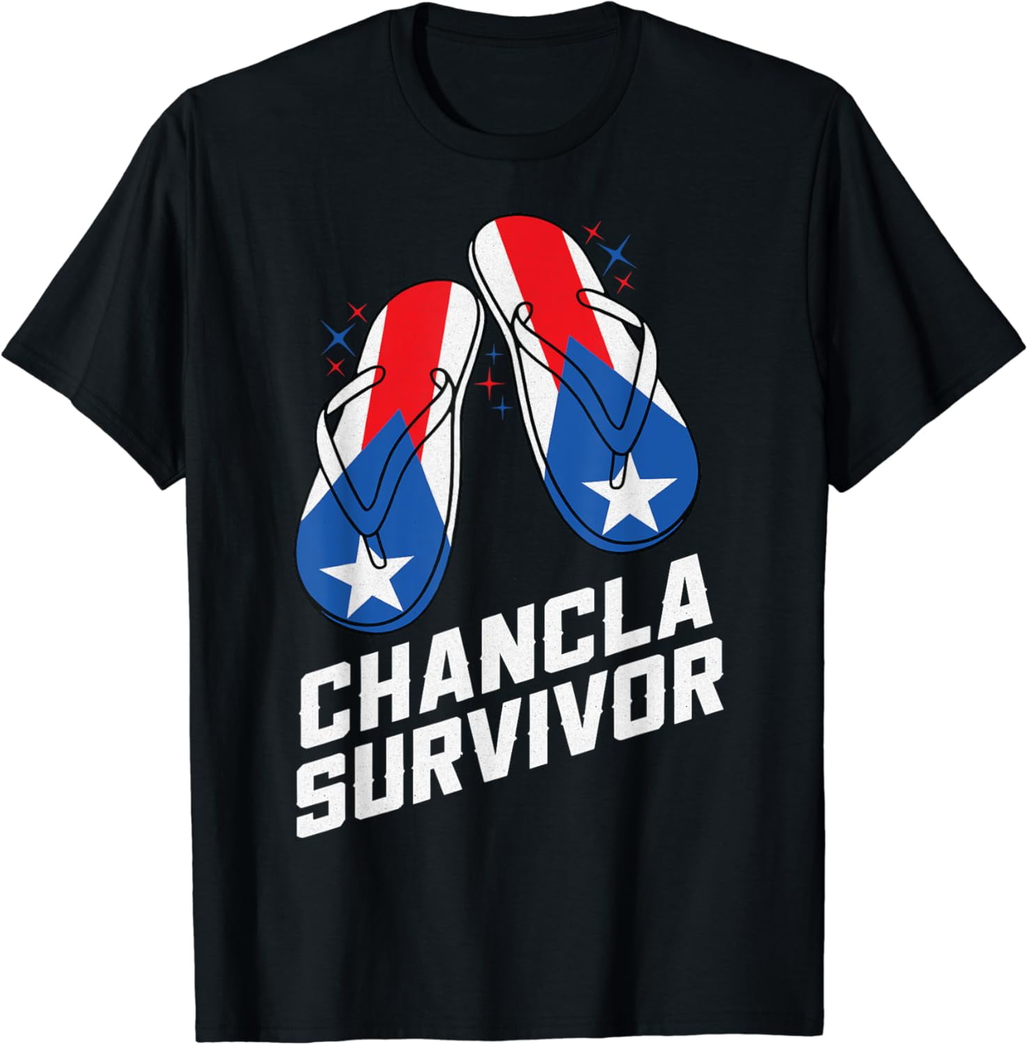 Chancla Survivor Puerto Rican Puerto Rico Flag Funny T-Shirt - Walmart.com