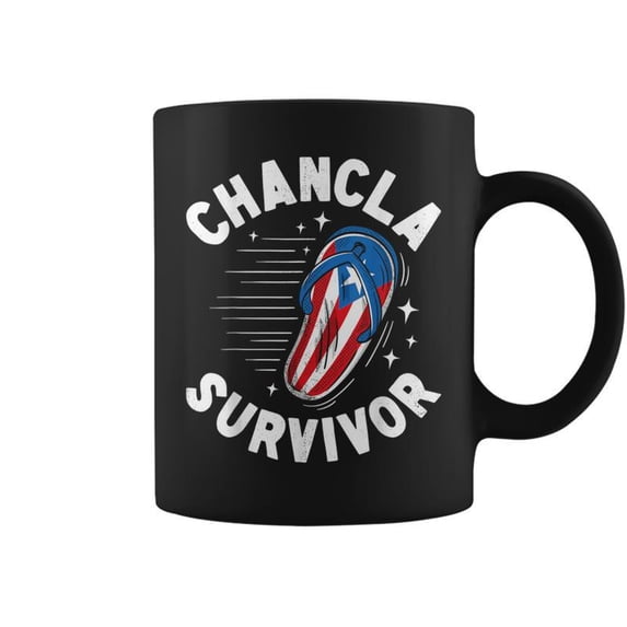 Chancla Survivor Puerto Rican Puerto Rico Spanish Joke Coffee Mugs ...