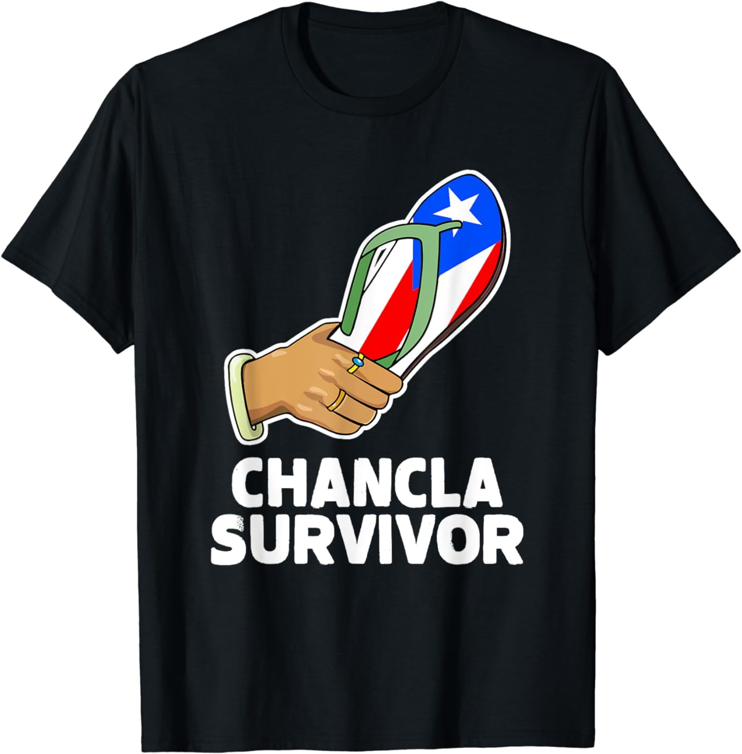 Chancla Survivor Puerto Rico Spanish Funny T-Shirt - Walmart.com