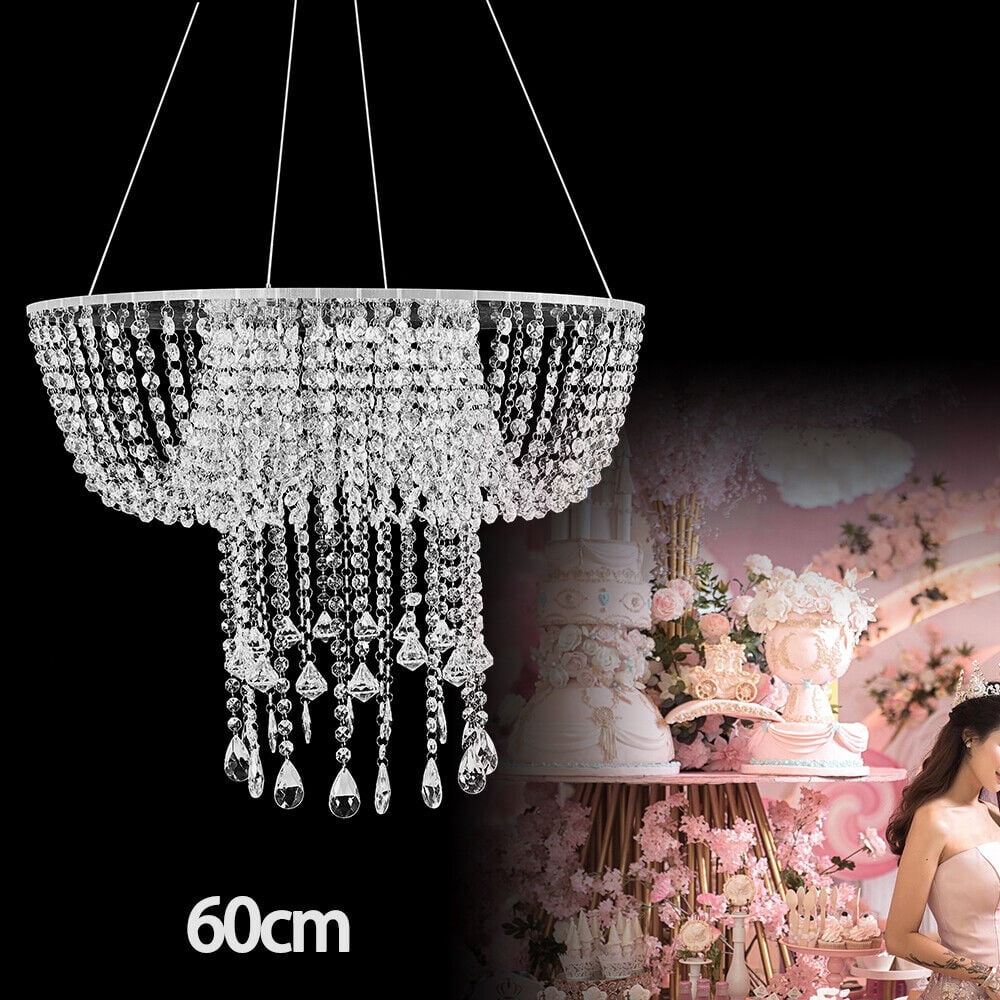 Chandelier Cake Stand Transparent Crystal/Acylic Drape Suspended Cake ...
