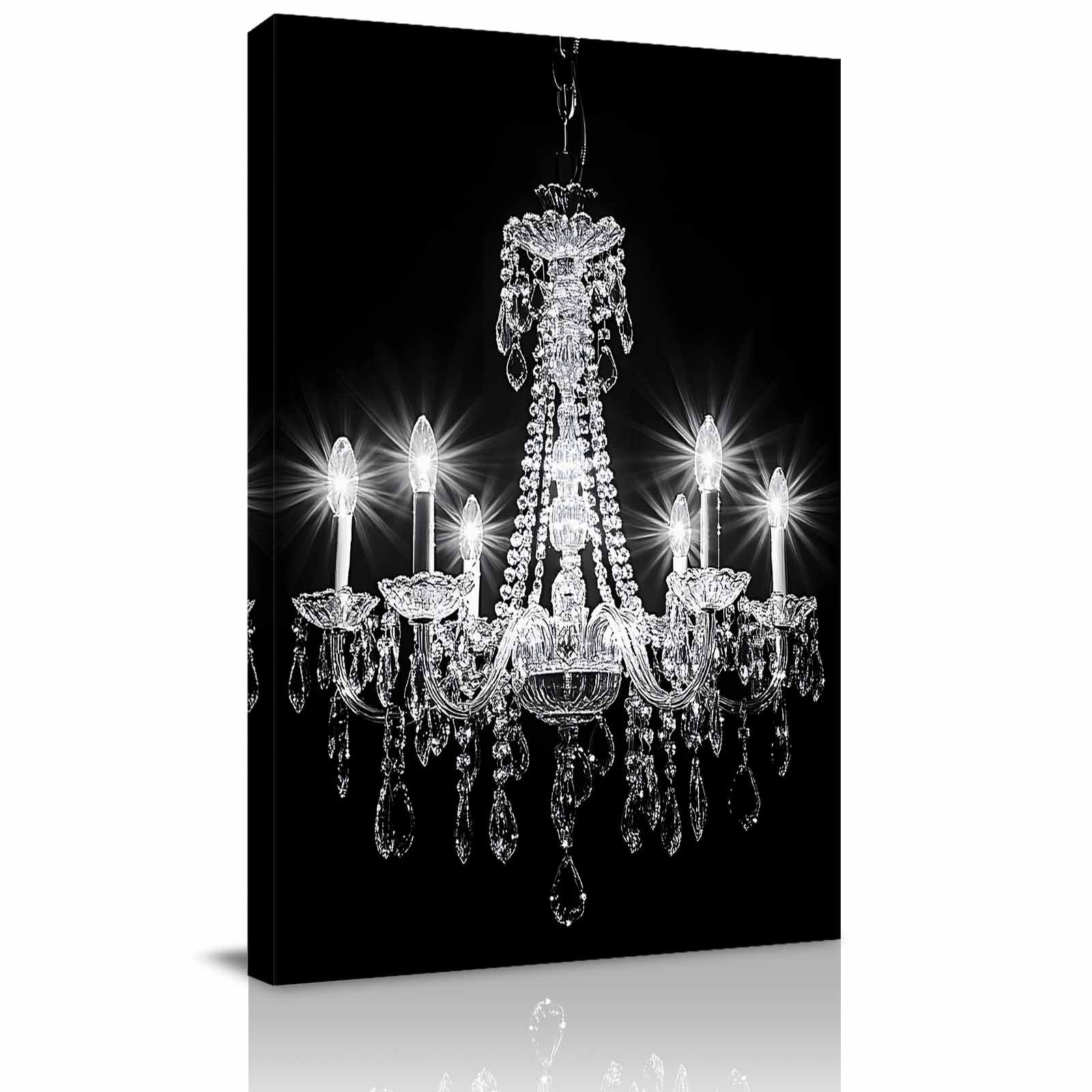 Chandelier Canvas Wall Art for Living Room, Wall Decor Framed Artwork ...