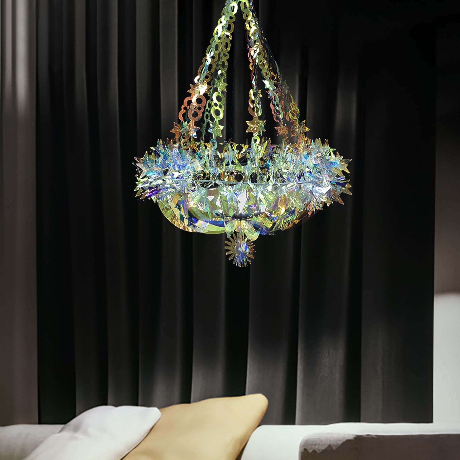 Chandelier Ceiling Light Lamp Shade Neon Color Pendant Lampshade ...