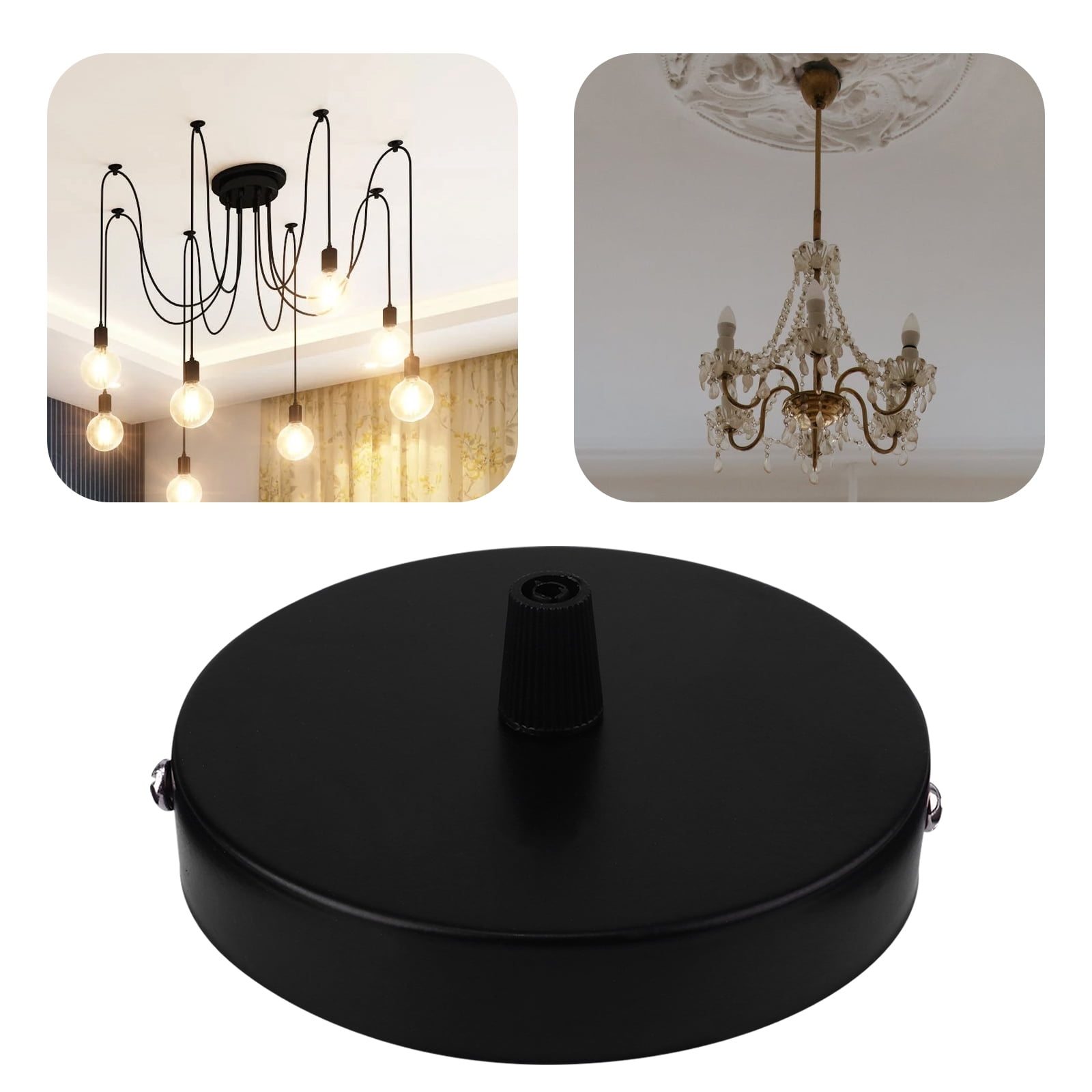 WHAMVOX Ceiling Mounted Plate for Home Black Color Durable and Sturdy ...
