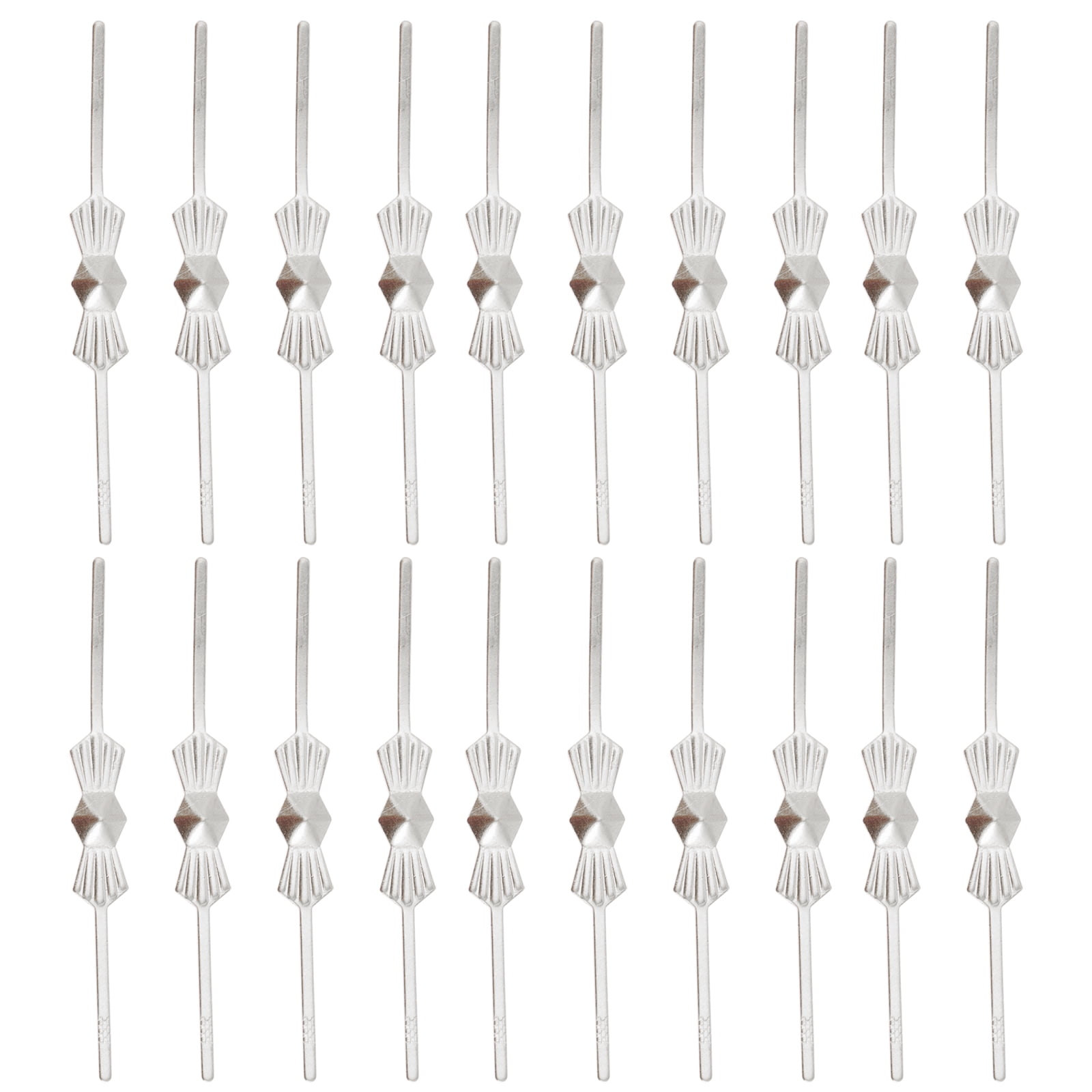 YSNOOWE Chandelier Bow Connectors Silver Metal 200Pcs 1.57X0.39X0.39in ...