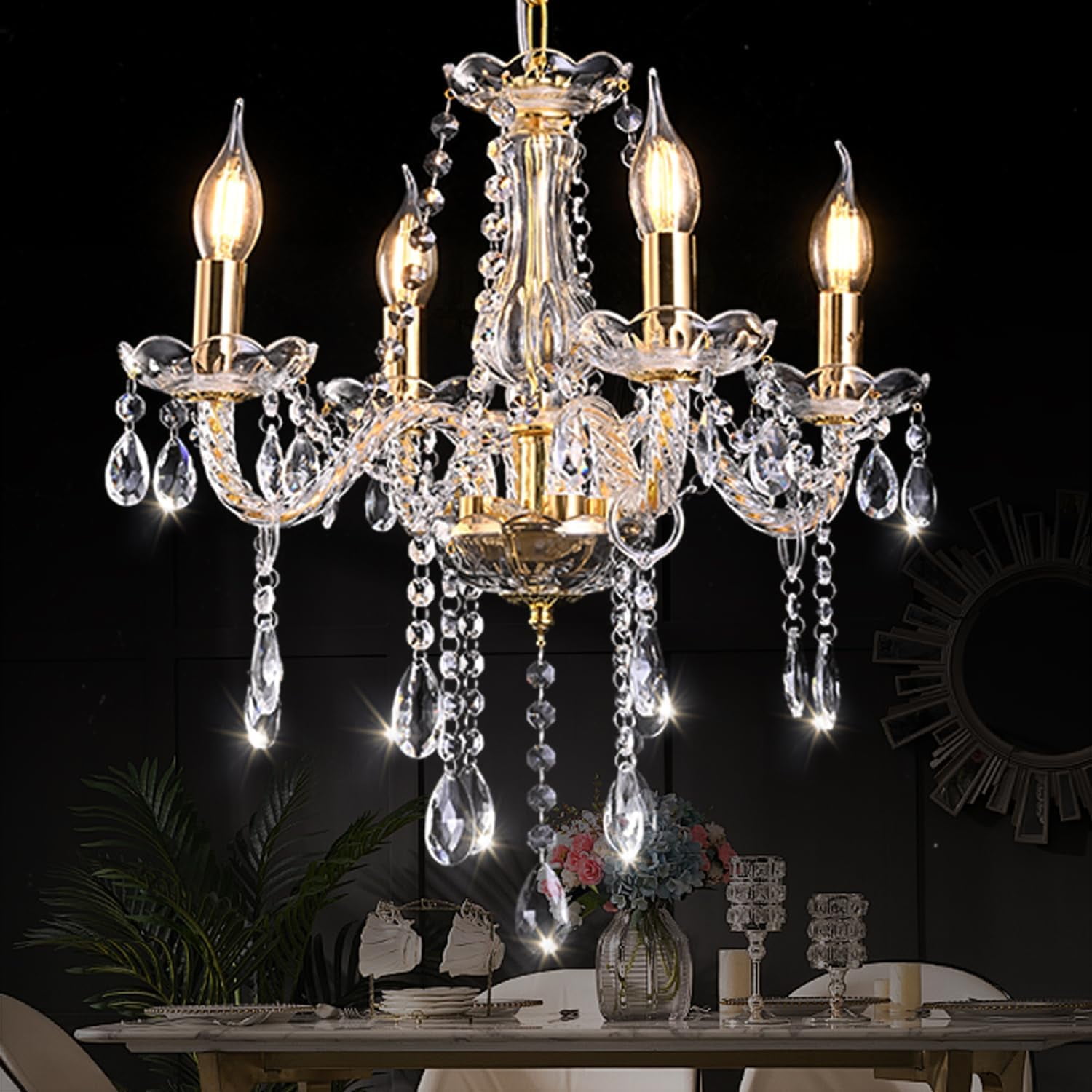 Chandelier,Crystal Chandelier,Small Gold Chandelier Crystals,Crystal ...
