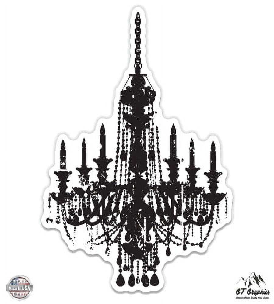 Chandelier Fancy - 8" Vinyl Sticker - For Car Laptop I-Pad - Waterproof ...