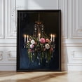 Chandelier Floral Art Print Moody Cottagecore, Romantic Victorian Wall ...