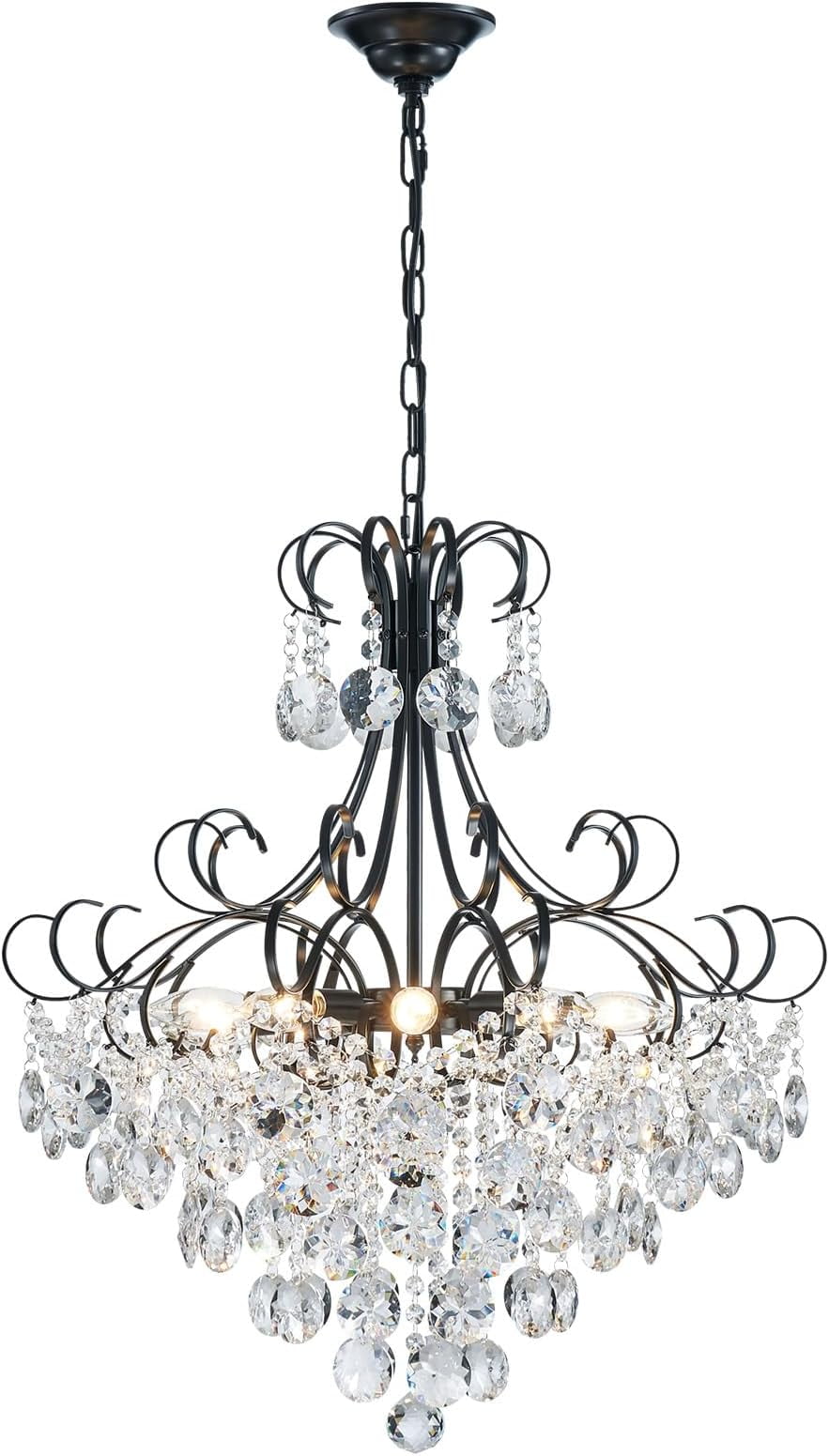Chandelier K9 Lighting Chandelier for Room 10 E12 Bulbs High 27.6 in x ...