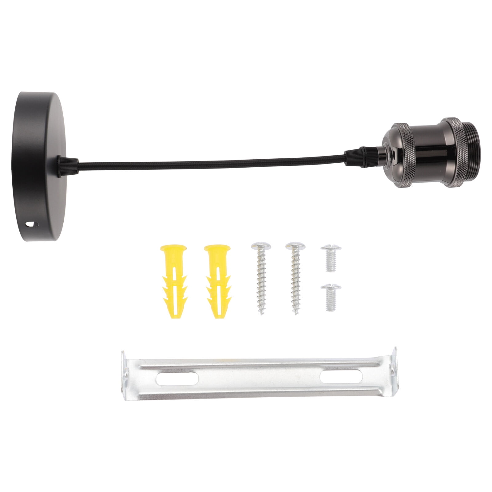 Chandelier Lamp Holder Light Socket Bulb Pendant Lights Black - Walmart.com