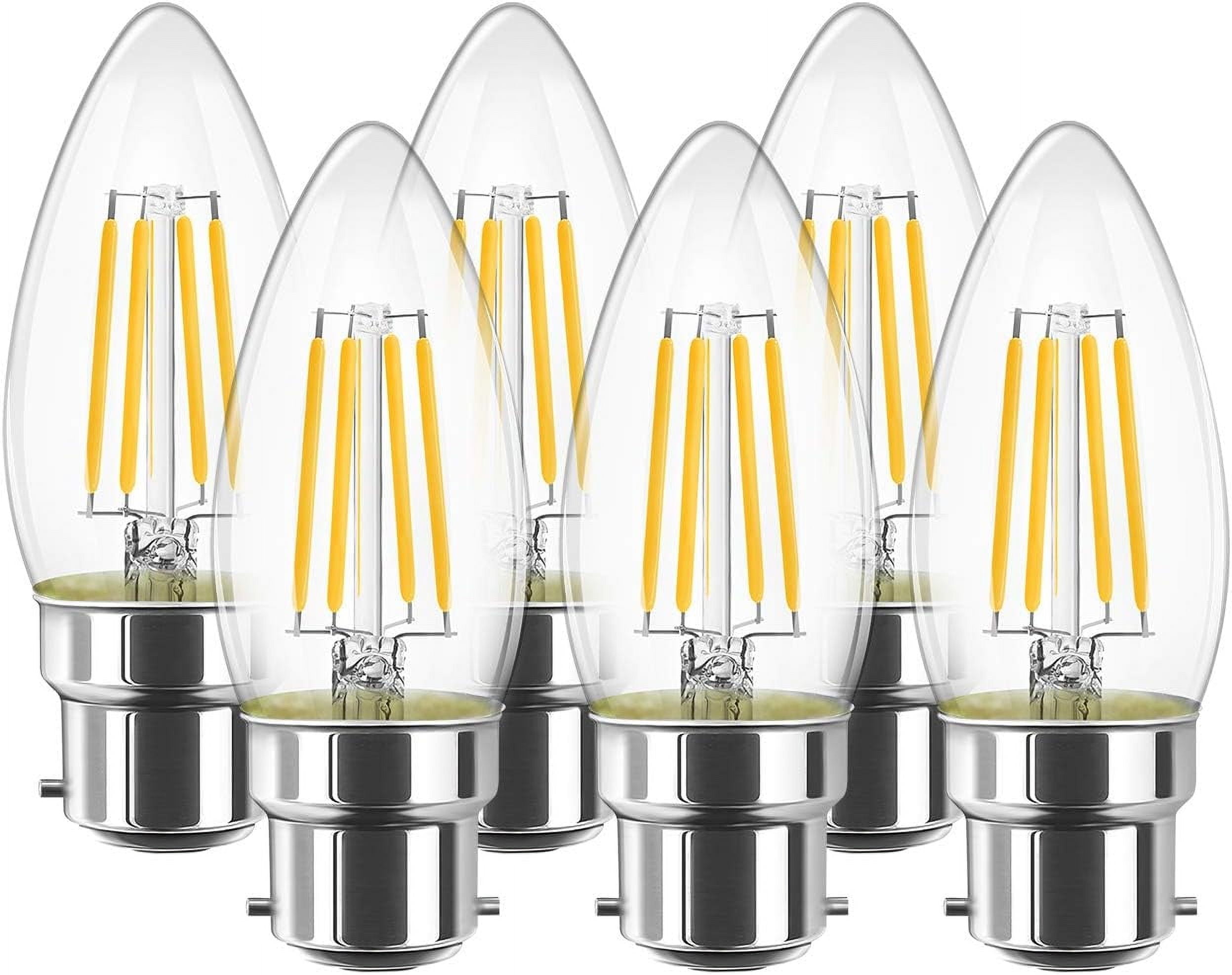 Chandelier Light Bulb, Candle Shape Type B, Non-Dimmable Filament Bulbs ...