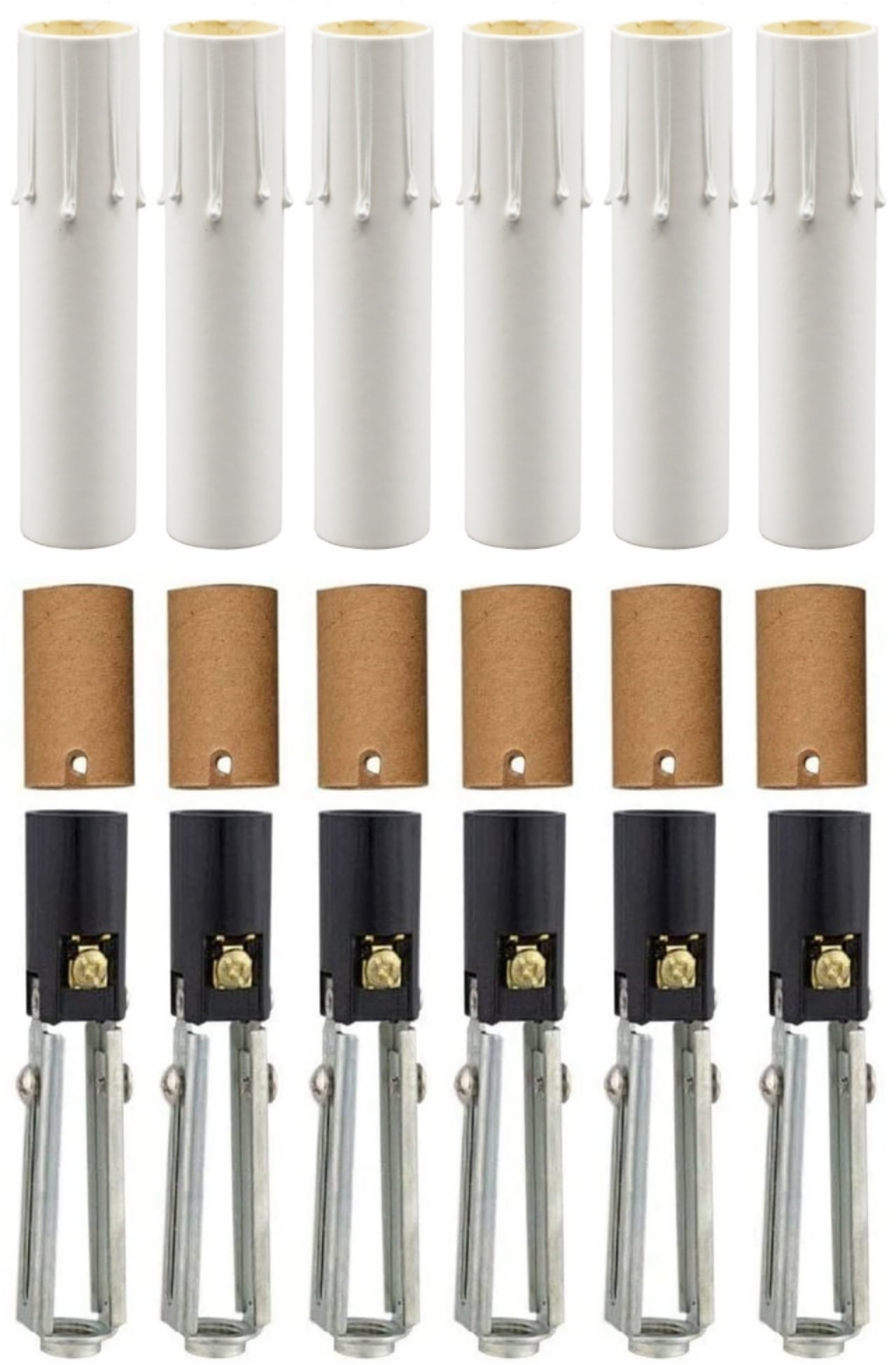 Chandelier Lighting Fixture Socket Kit, Adjustable Height Candelabra E ...