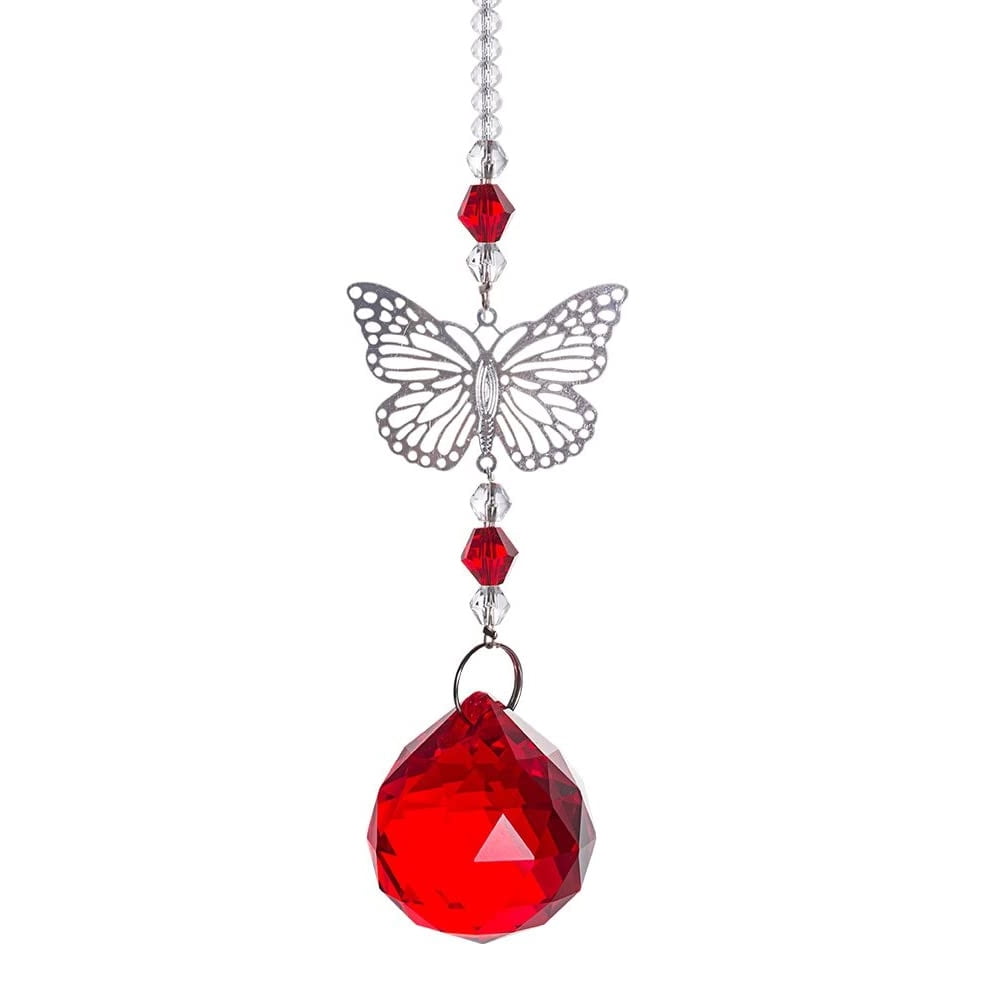 Chandelier Suncatcher Crystal Ball Prisms Pendant Buttrfly Window ...