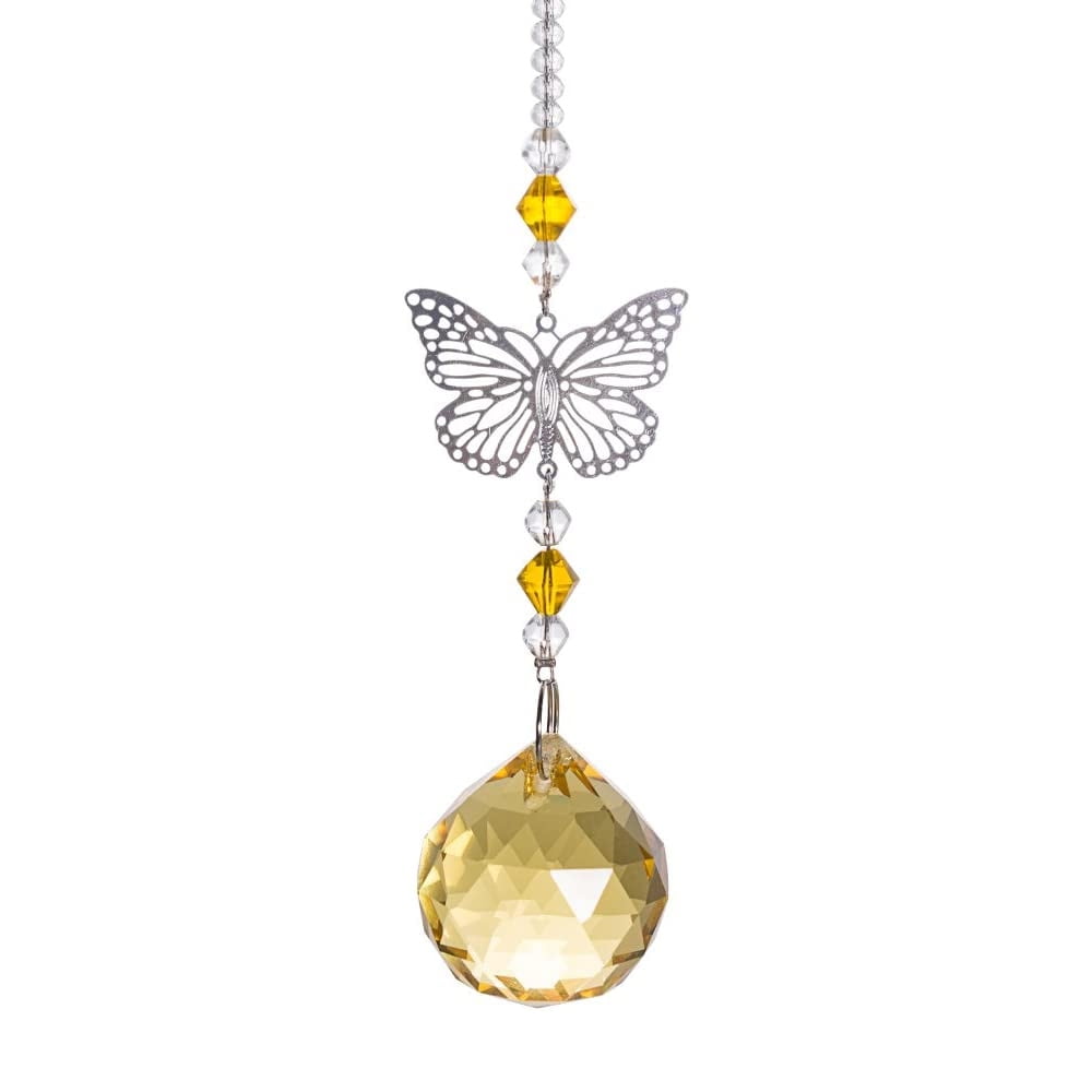 Chandelier Suncatcher Crystal Ball Prisms Pendant Buttrfly Window ...