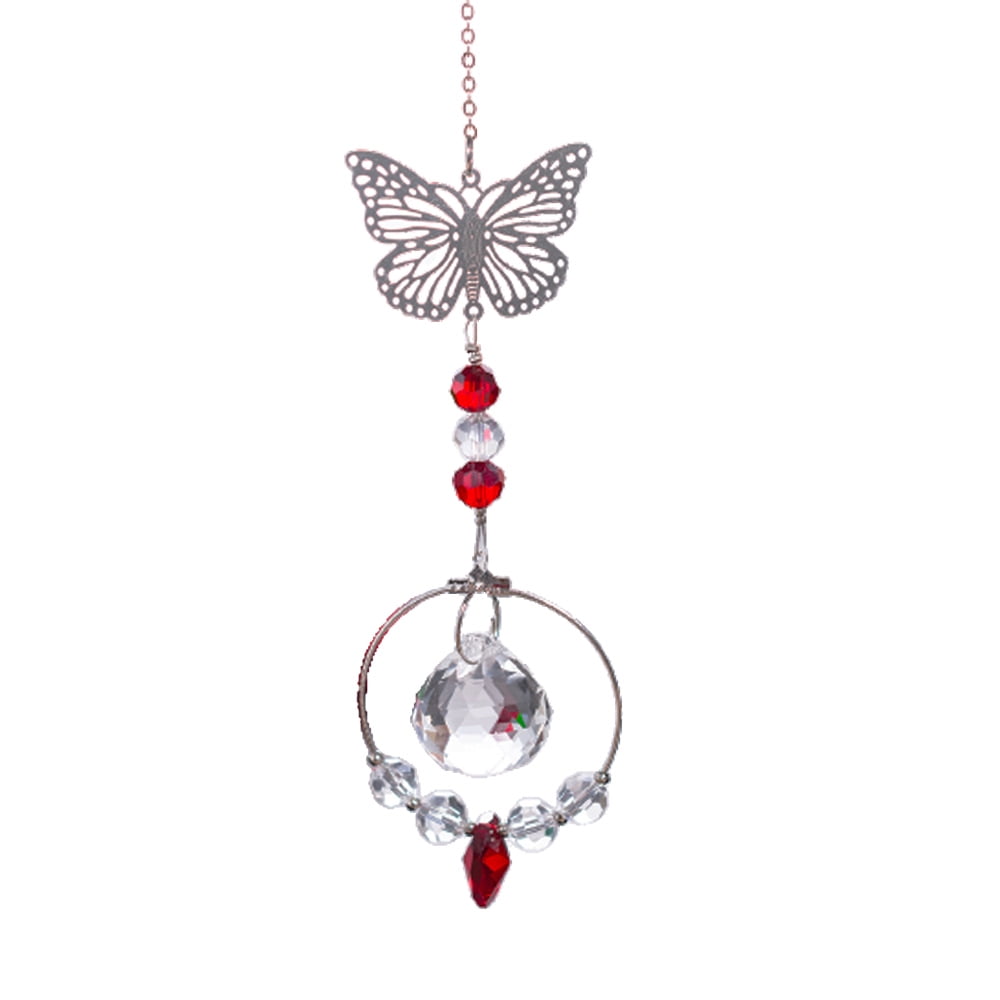 Chandelier Suncatcher Crystal Ball Prisms Pendant Buttrfly Window ...