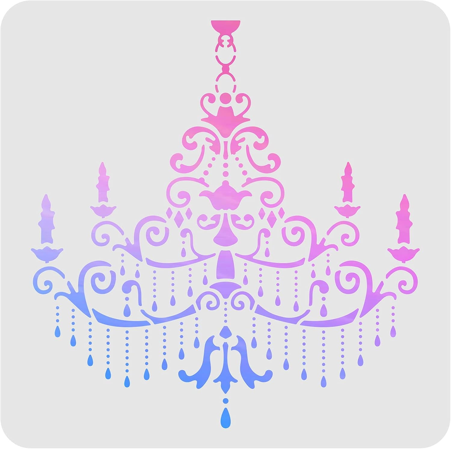 Chandeliers Stencils Template 11.8x11.8inch Plastic Light Drawing ...