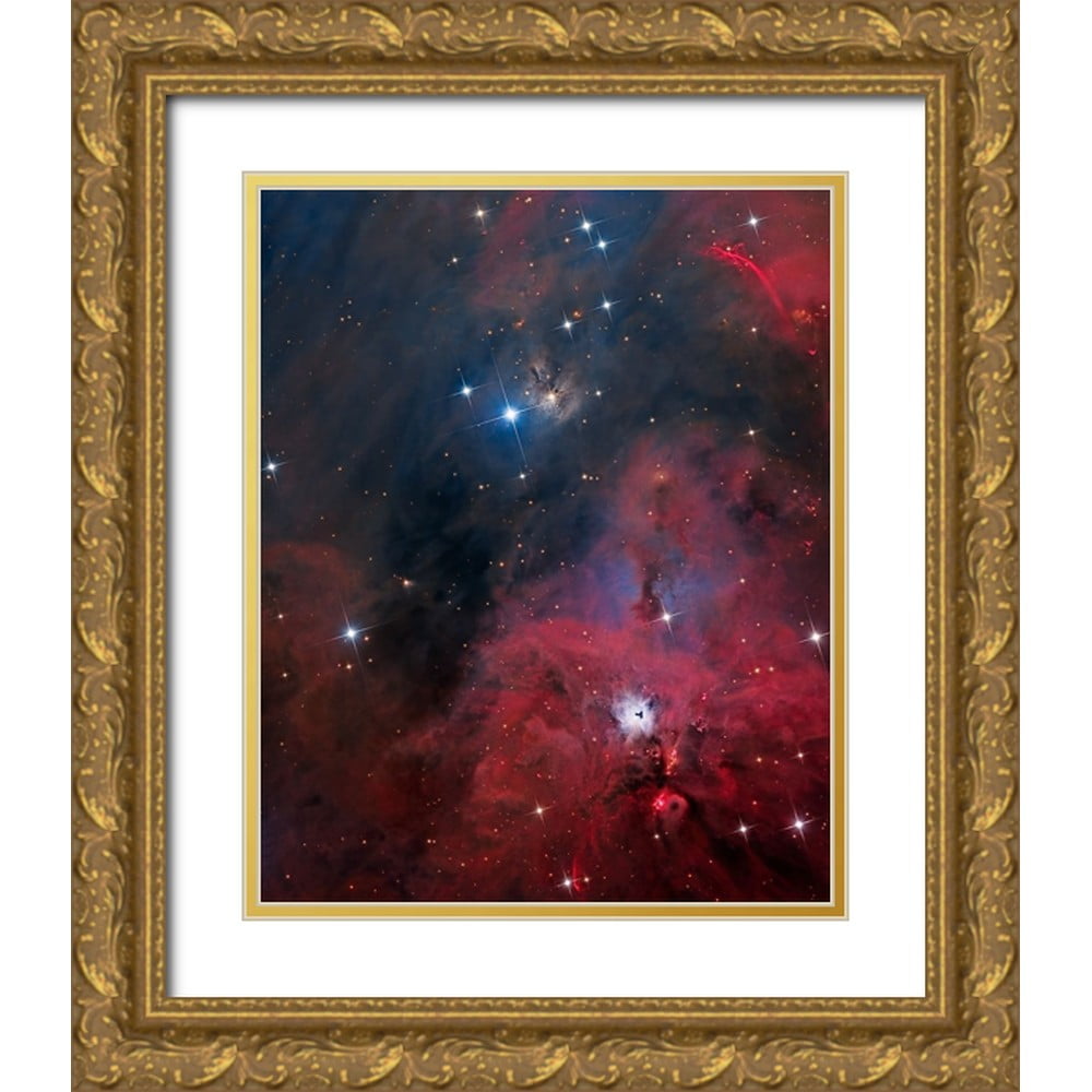 Chander, Vikas 15x18 Gold Ornate Wood Framed with Double Matting Museum ...