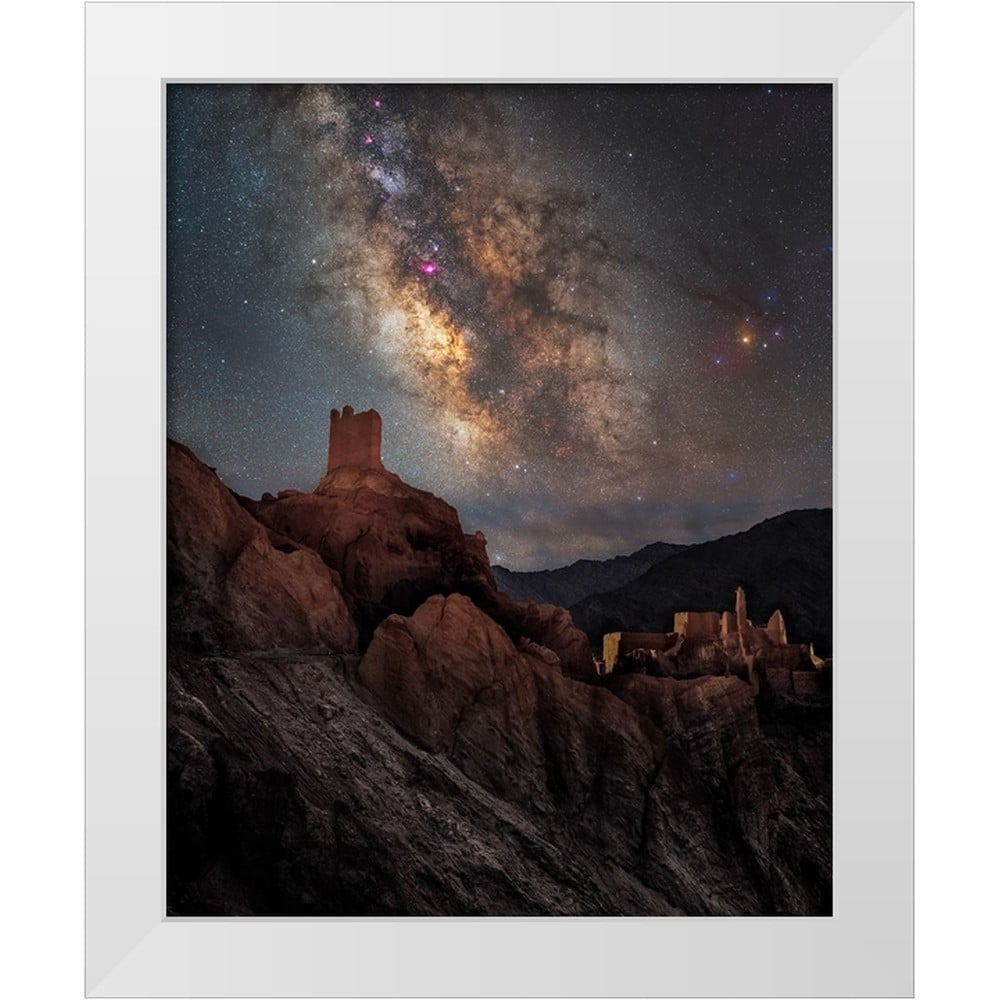Chander, Vikas 20x24 White Modern Wood Framed Museum Art Print Titled ...