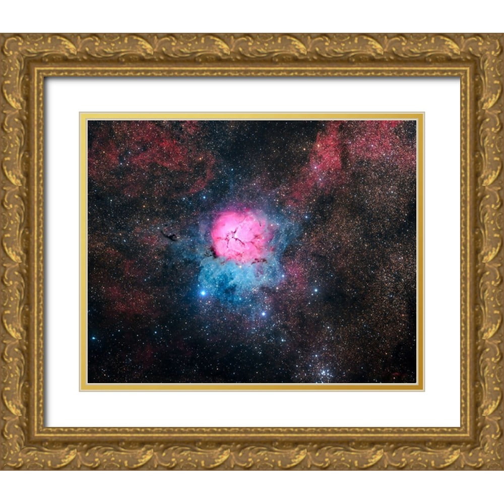 Chander, Vikas 32x26 Gold Ornate Wood Framed with Double Matting Museum ...