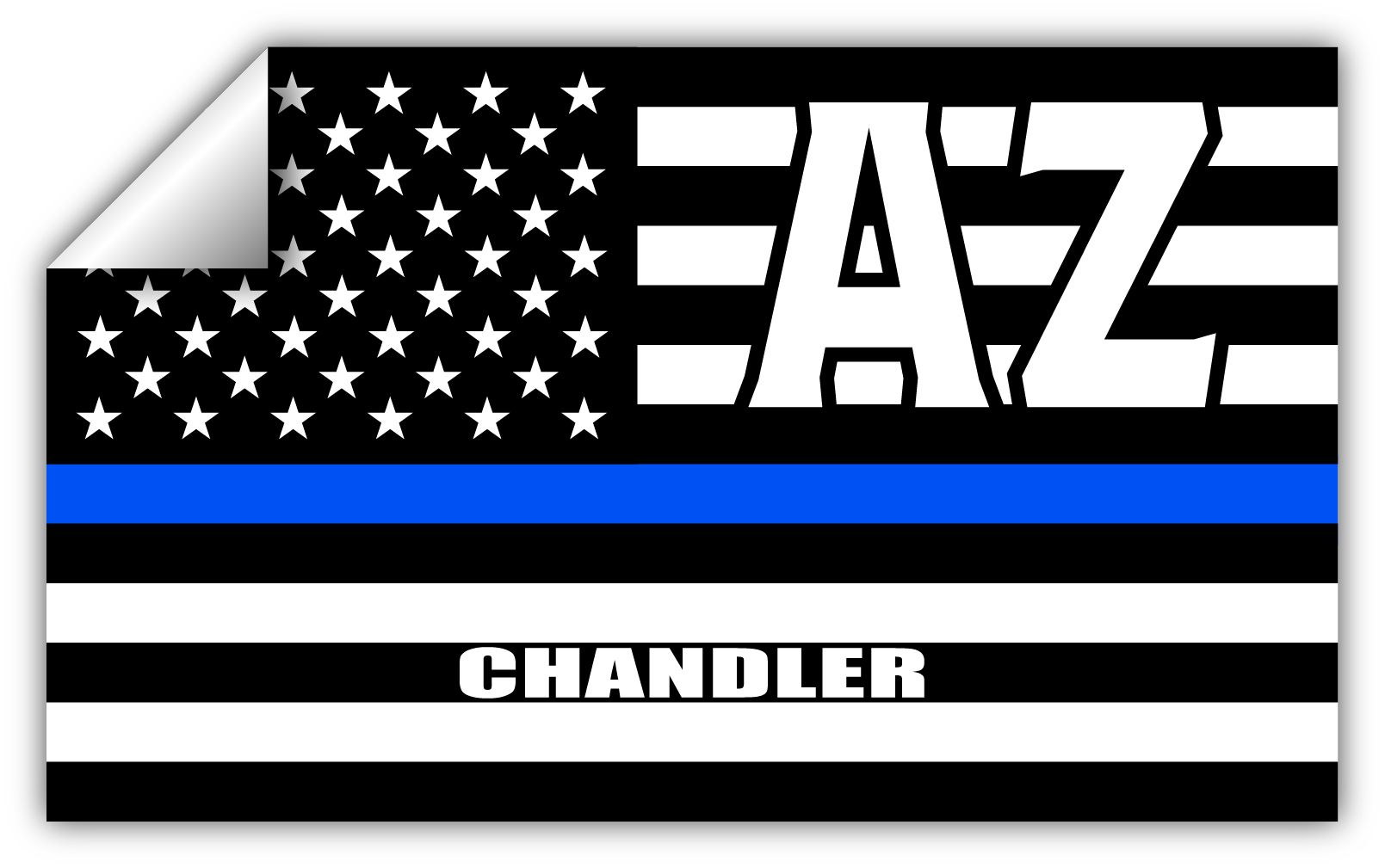 Chandler AZ Arizona Maricopa County Thin Blue Line Stealthy USA Flag ...